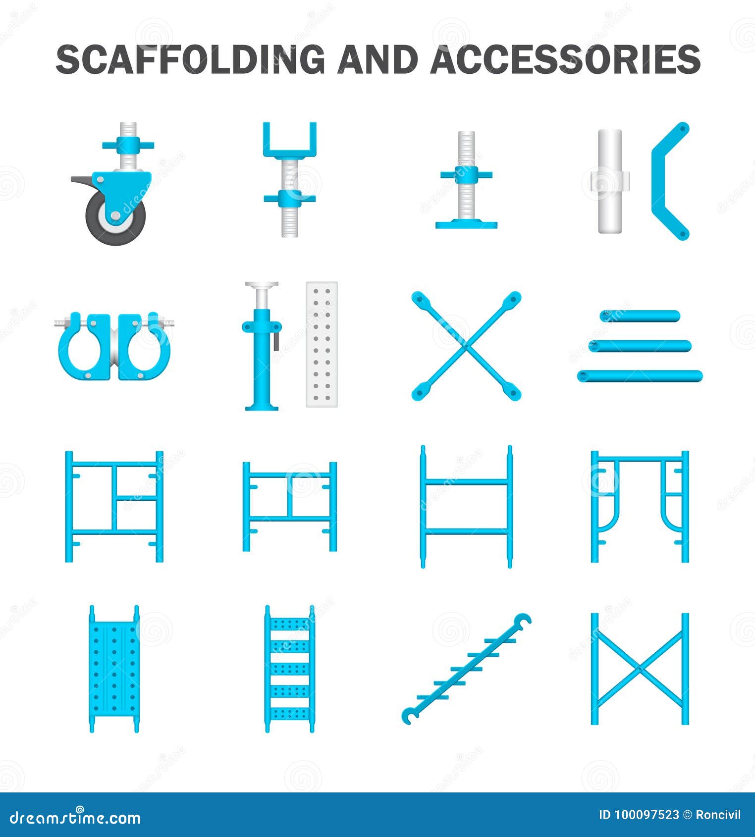 Scaffolding vector icon stock vector. Illustration of build - 100097523