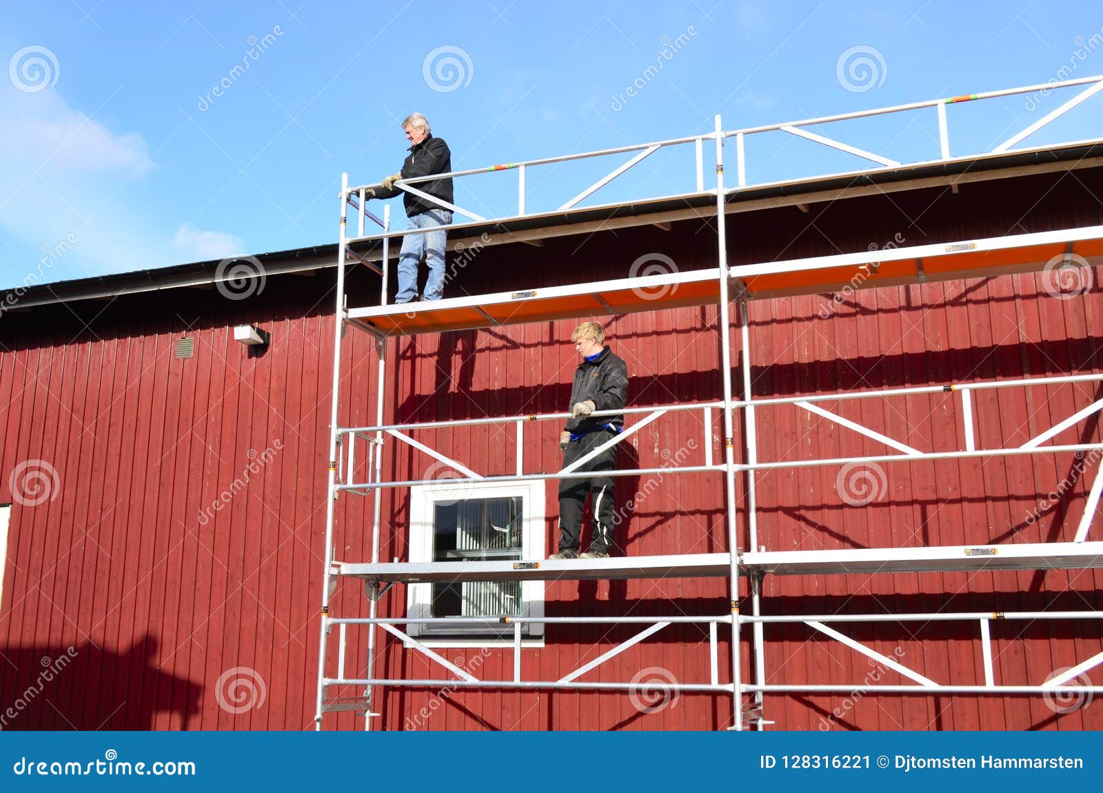 Scaffolding Builder in Action at Workplace Editorial Photo - Image of ...