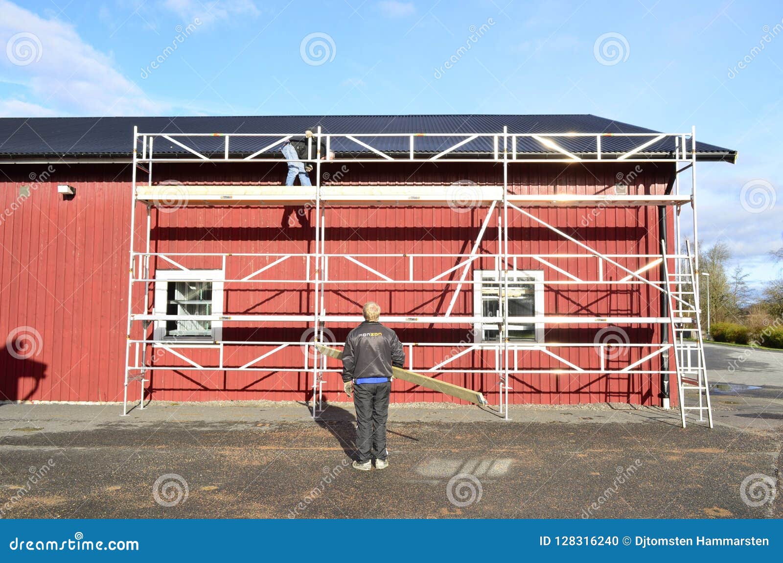 Scaffolding Builder in Action at Workplace Editorial Image - Image of ...