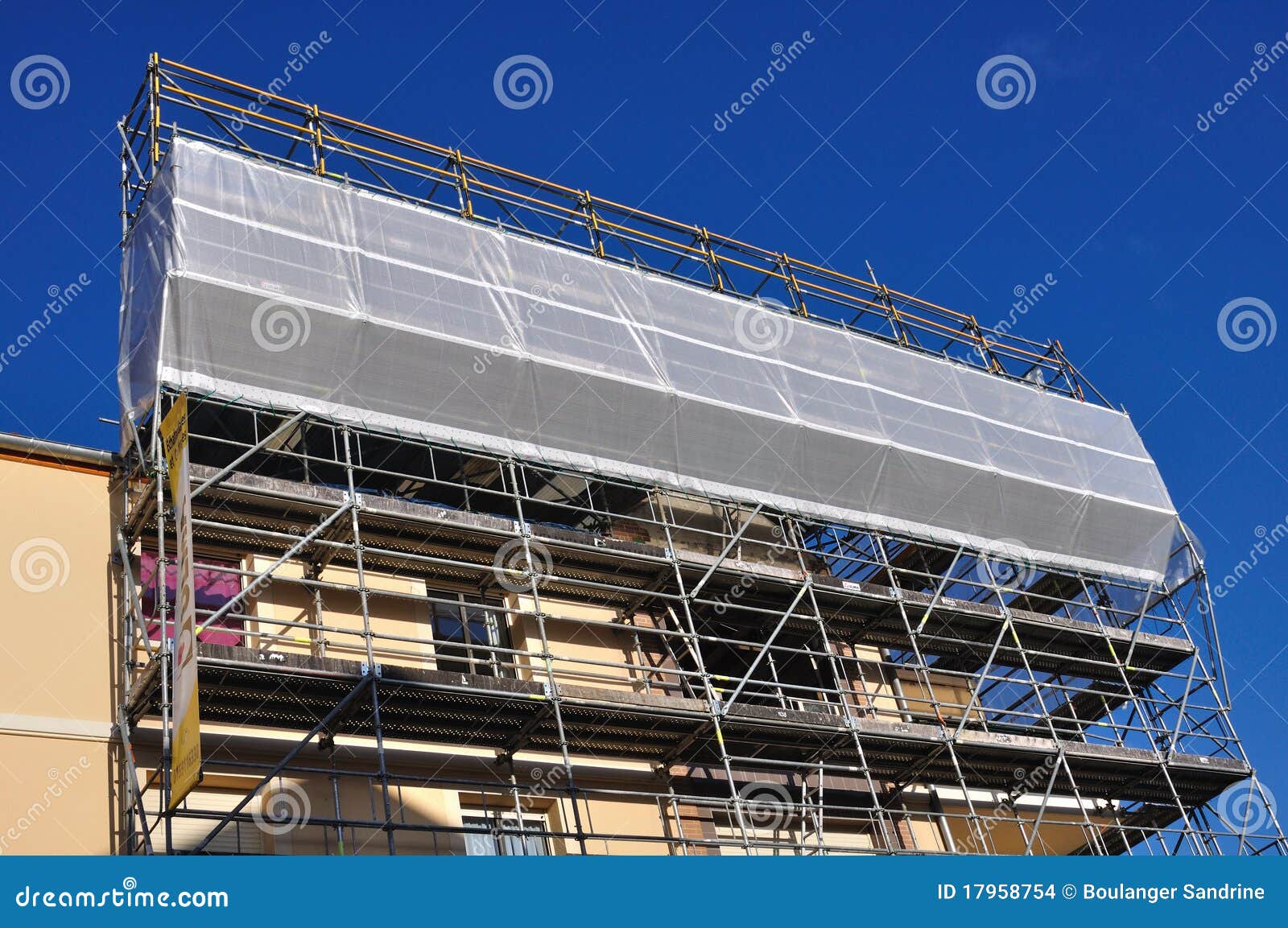 Scaffolding on building stock photo. Image of subdivision - 17958754