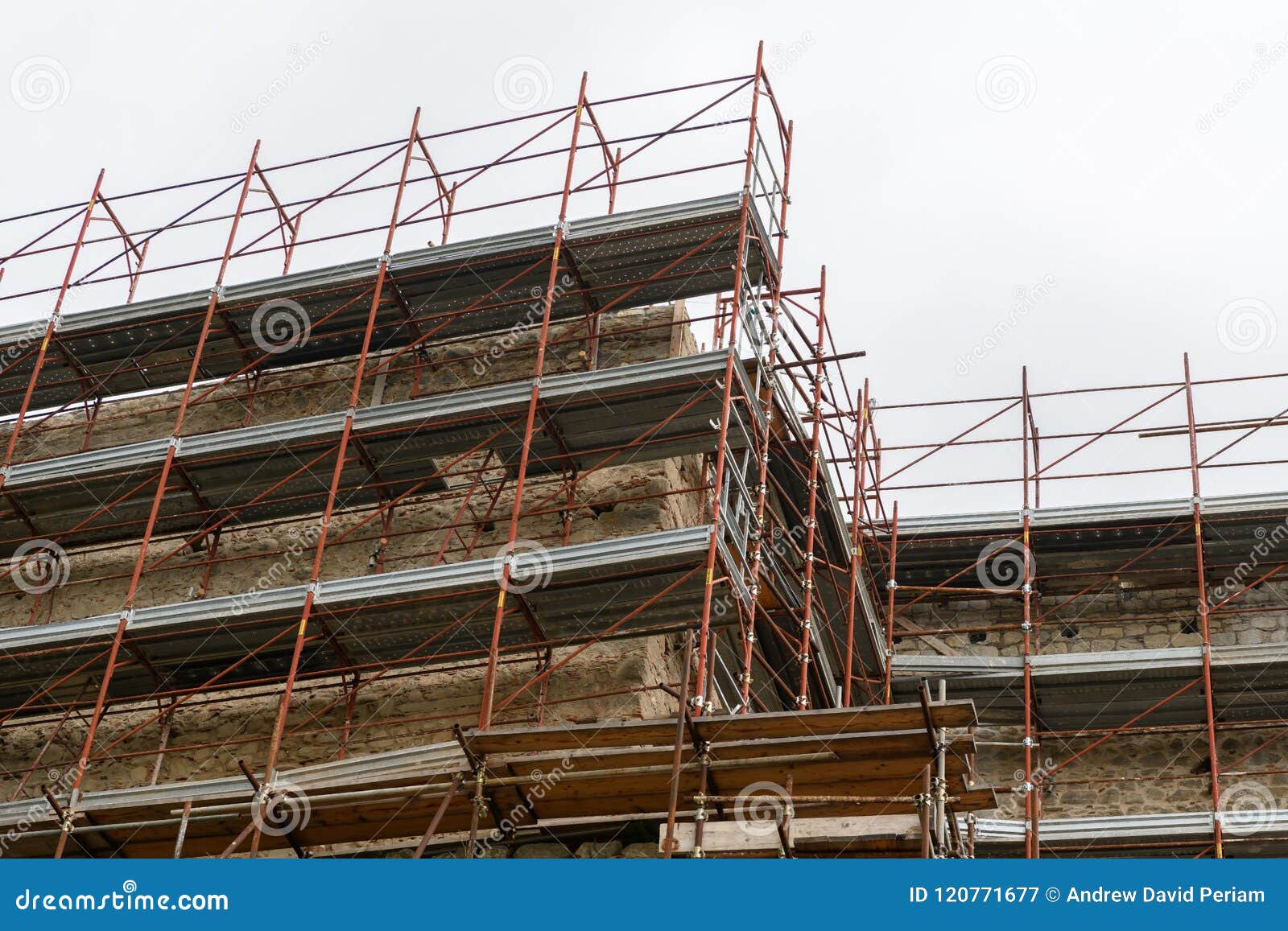 Scaffolding on a building stock image. Image of stage - 120771677