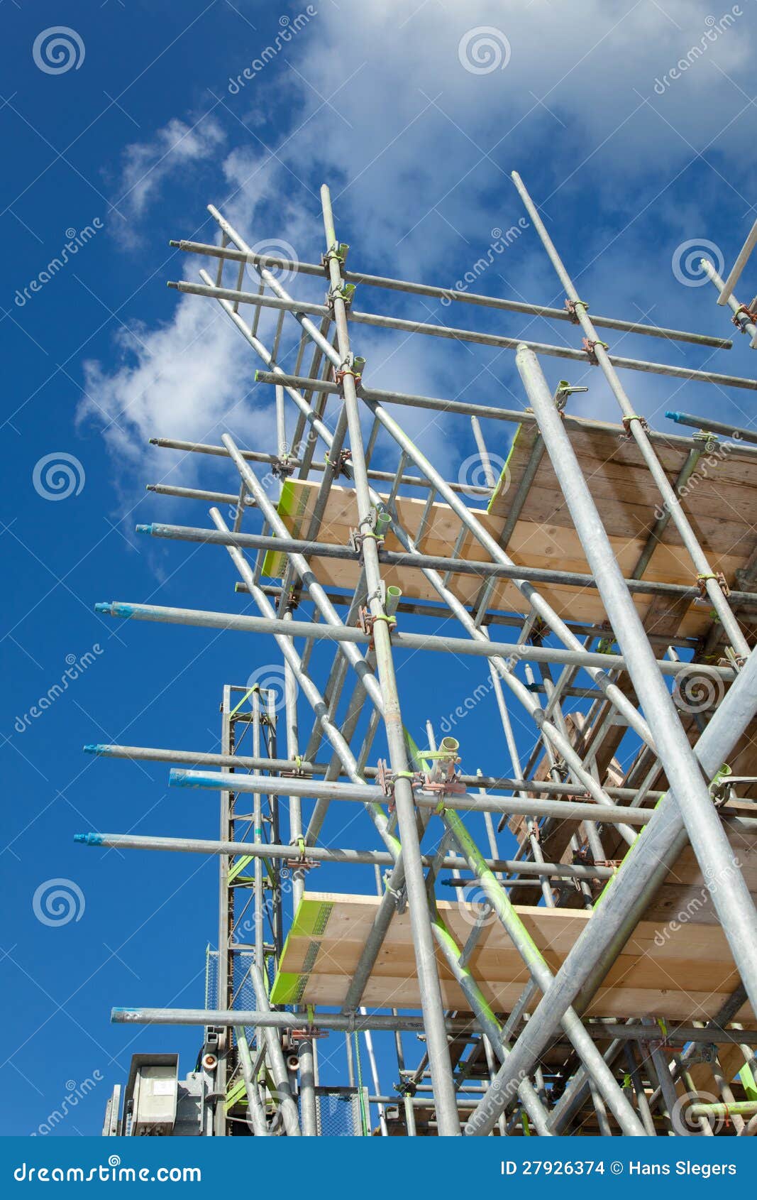 Scaffolding on a Building Site Stock Photo - Image of housing ...