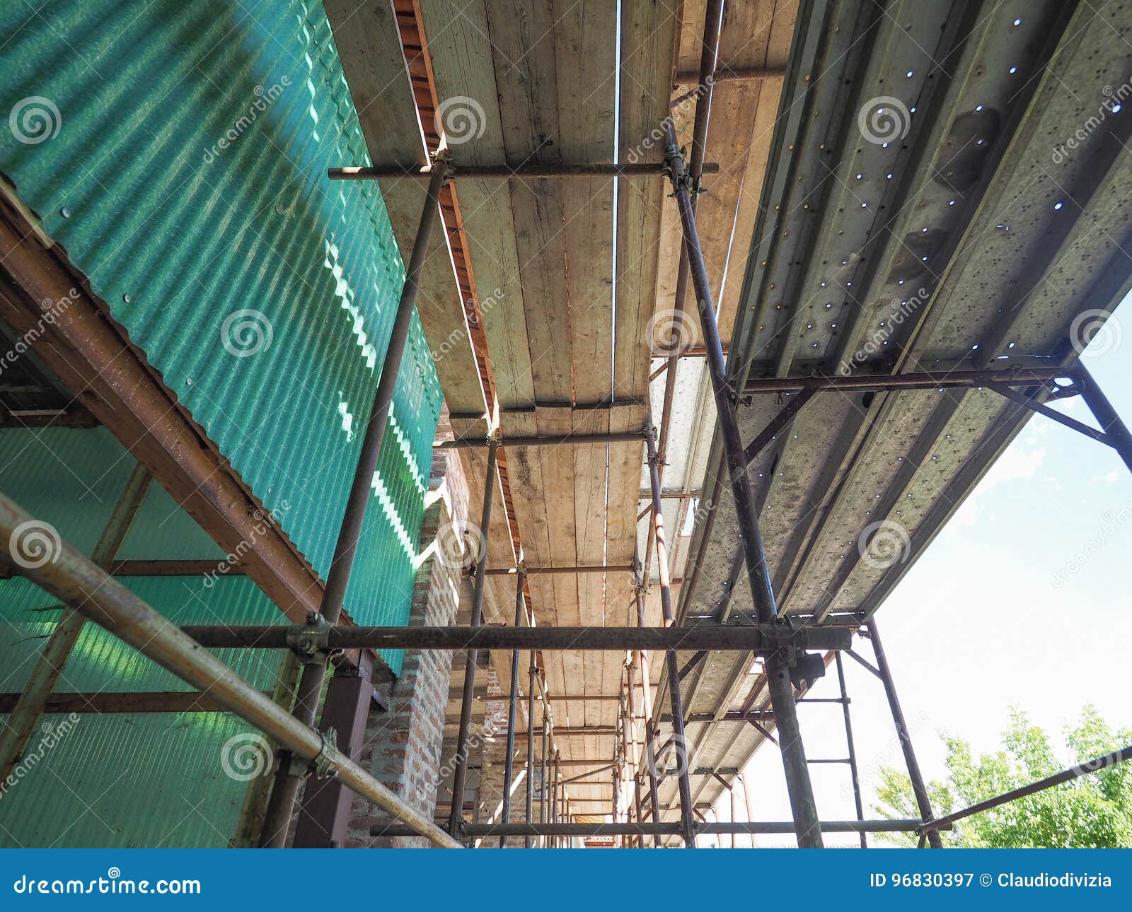 Scaffolding for building stock image. Image of industry - 96830397