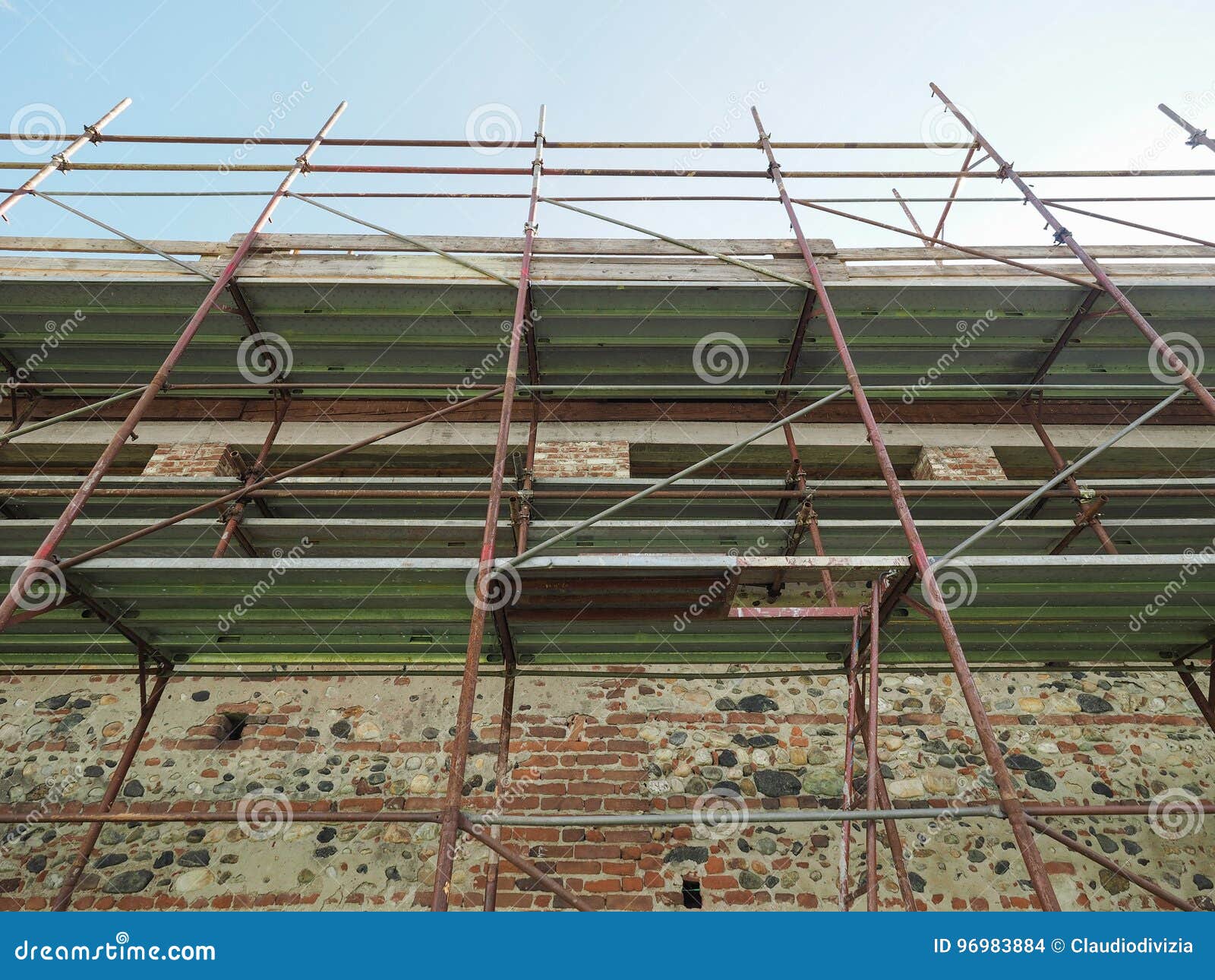 Scaffolding for building stock photo. Image of scaffolding - 96983884