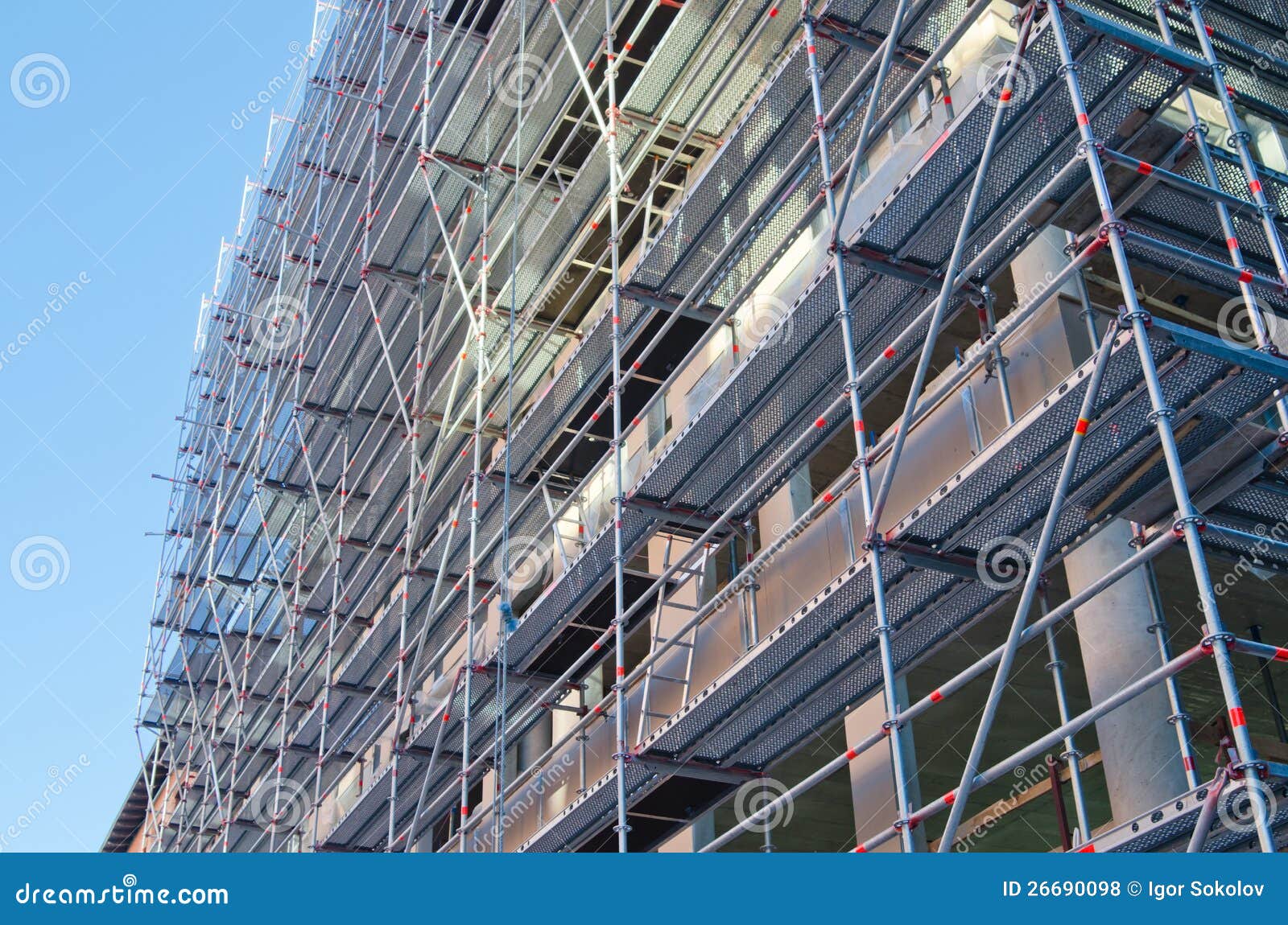 Scaffolding On A Building Wall Royalty-Free Stock Image | CartoonDealer ...