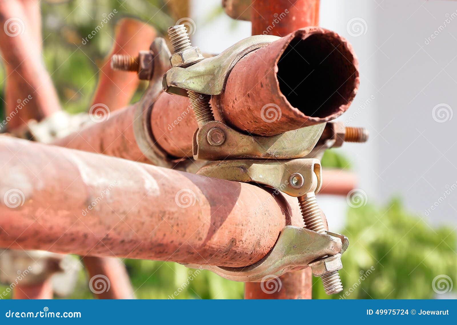 Scaffolding clamp stock photo. Image of structure, clamp - 49975724