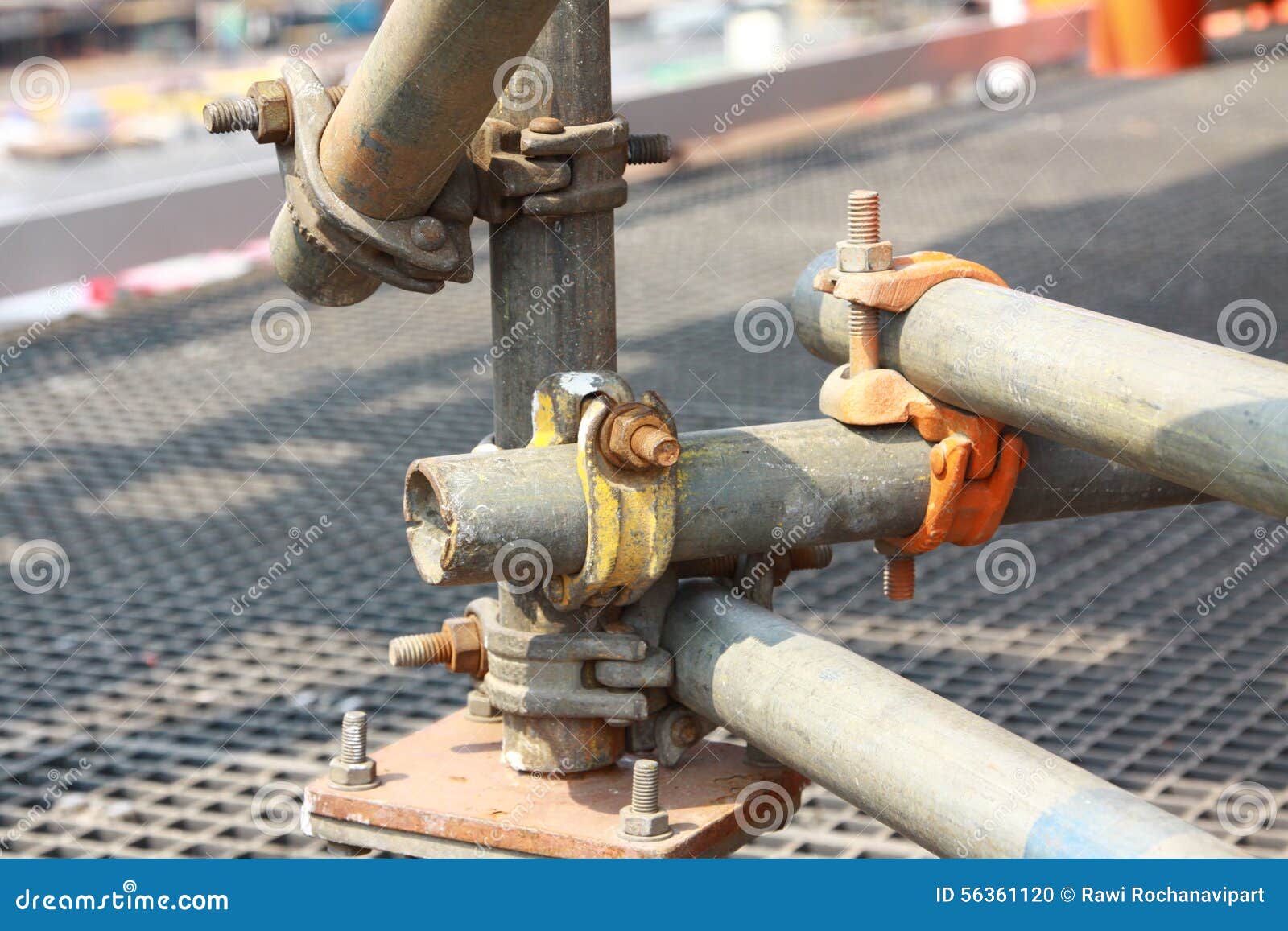Scaffolding clamps stock photo. Image of industry, hold - 56361120