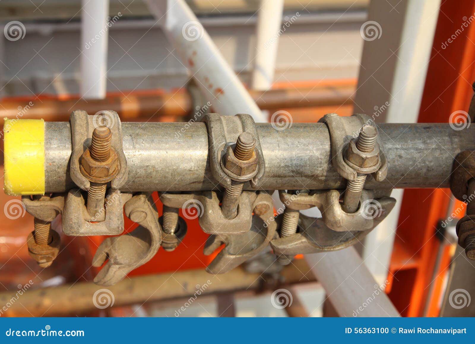 Scaffolding clamps stock photo. Image of clamps, engineering - 56363100