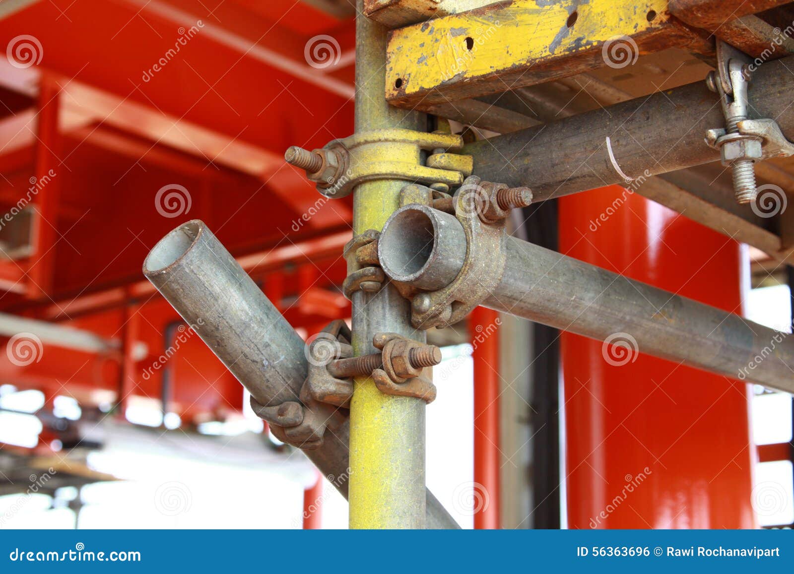 Scaffolding clamps stock photo. Image of connected, build - 56363696
