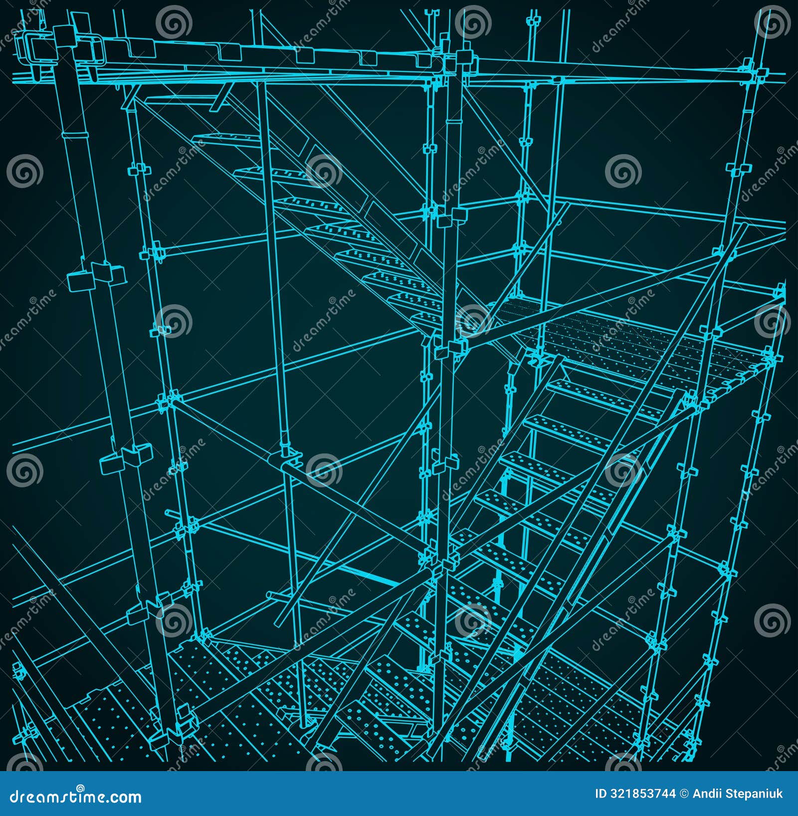 Scaffolding Close Up Illustrations Cartoon Vector | CartoonDealer.com ...