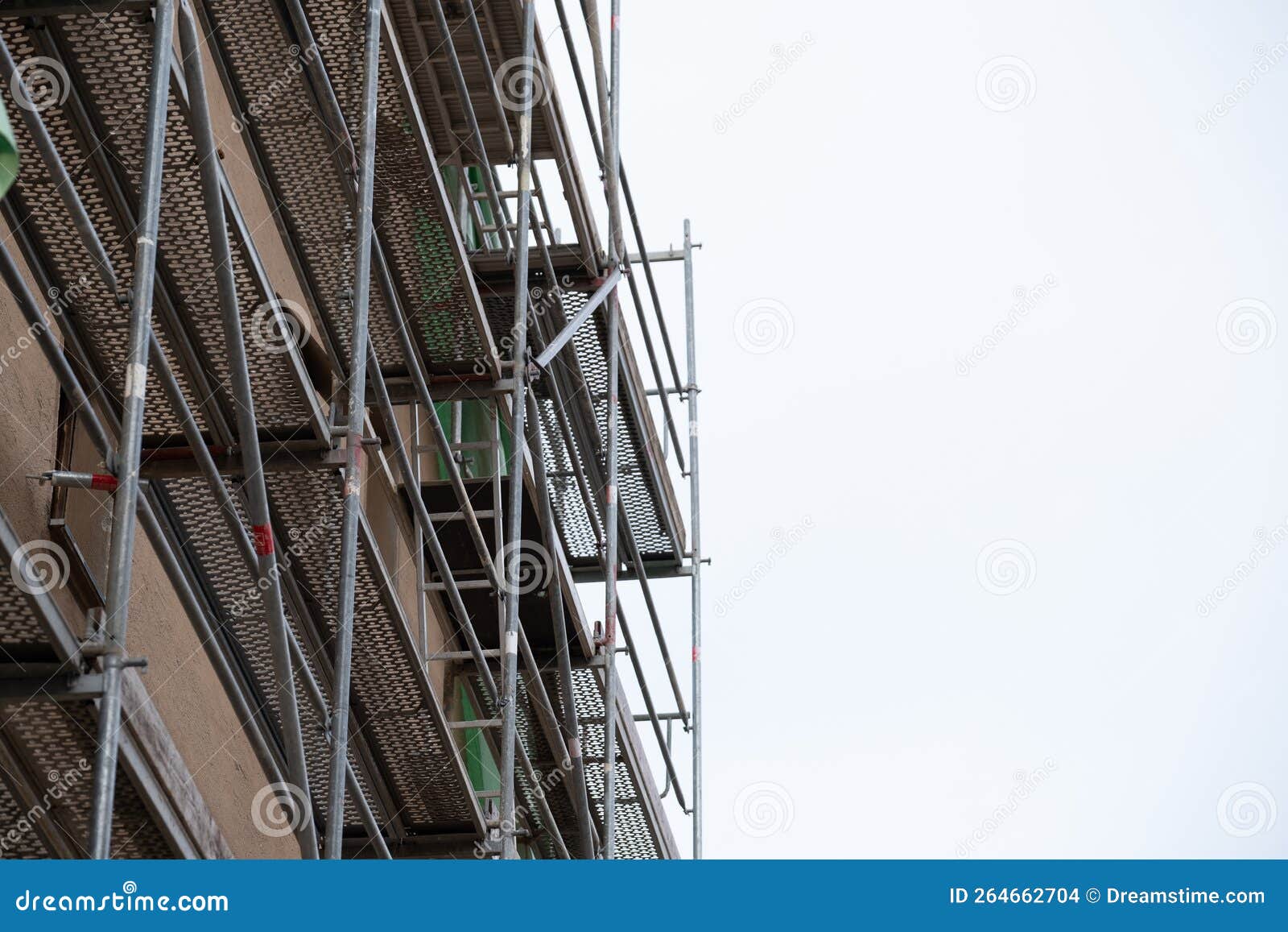 Scaffolding Close-up Texture. Preparatory Building Work. Home ...