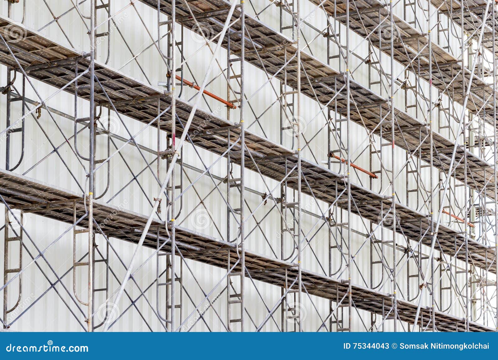 Scaffolding for Construct a Building Under Construction. Stock Image ...