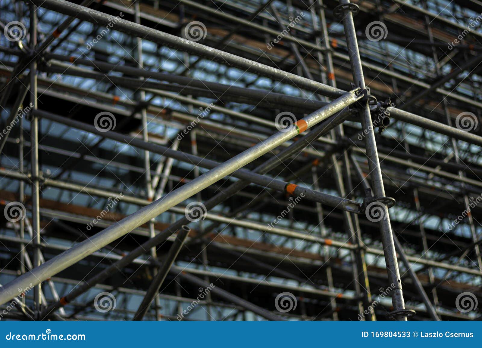 Scaffolding and Construction Engineering Work Stock Image - Image of ...