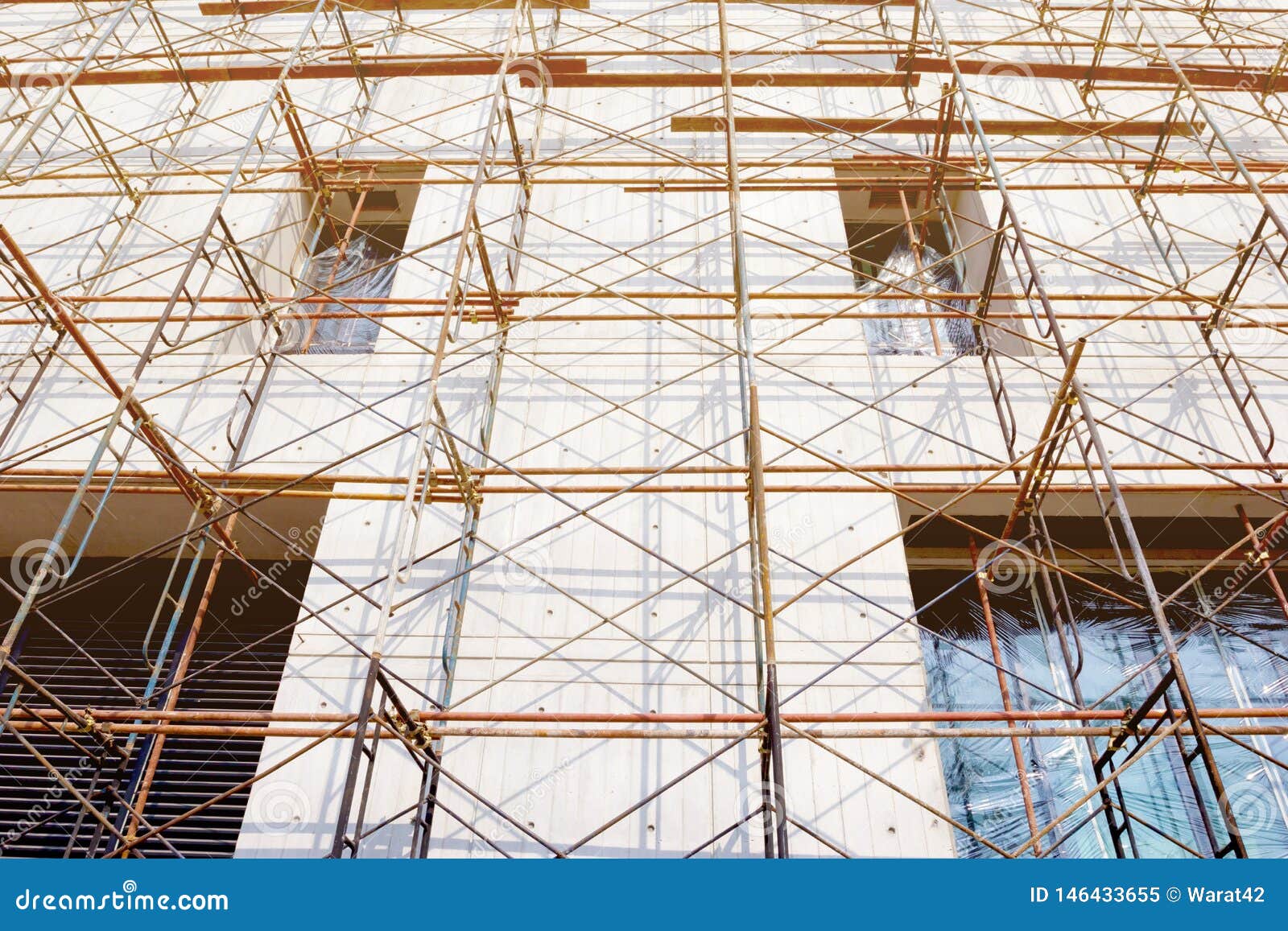 Scaffolding at Construction,filter Effect Stock Image - Image of ...