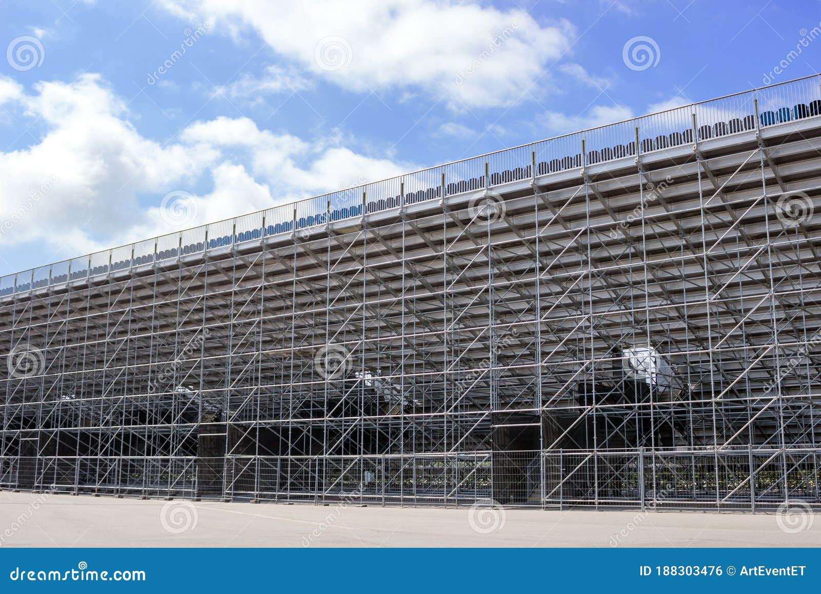 Scaffolding. Construction of New Stadium Stock Photo - Image of ...