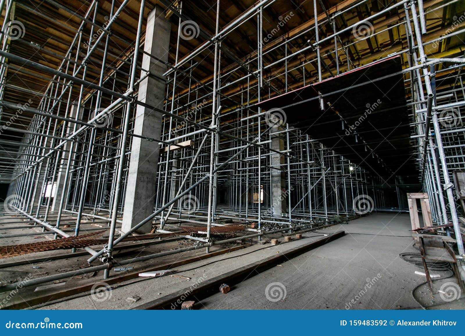 Scaffolding at a Construction Site Stock Photo - Image of concept ...
