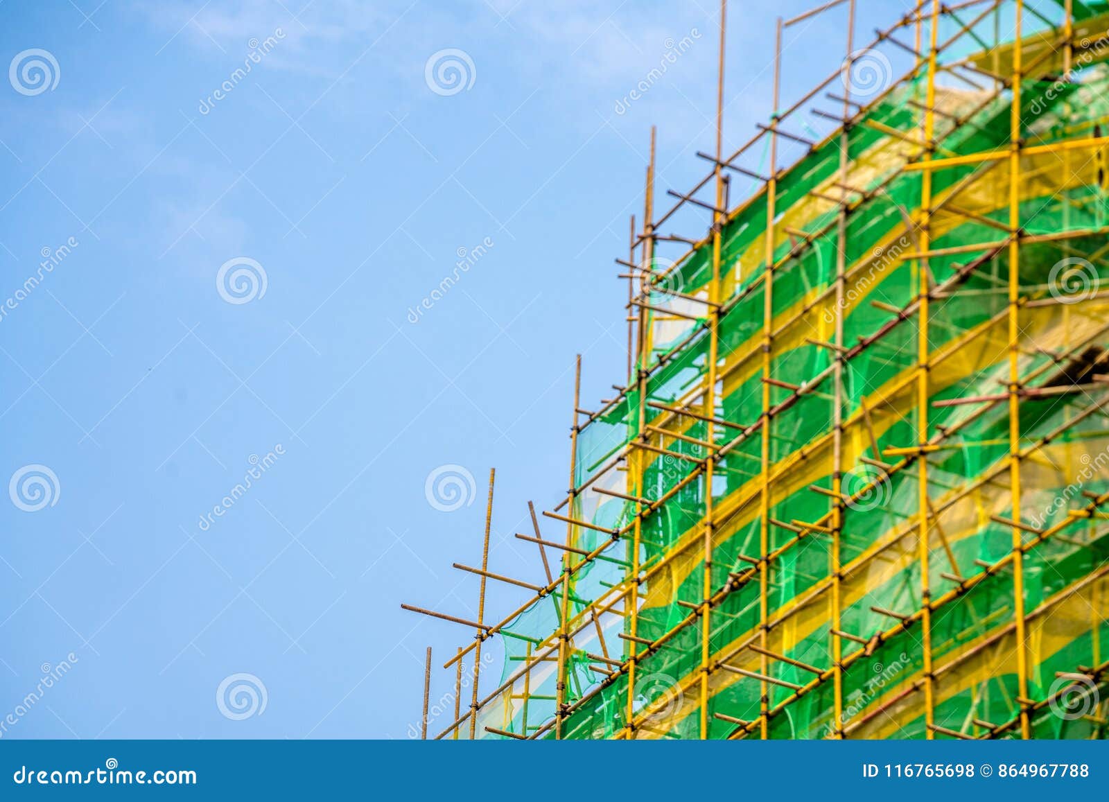 Scaffolding on a Construction Site. Stock Photo - Image of framework ...