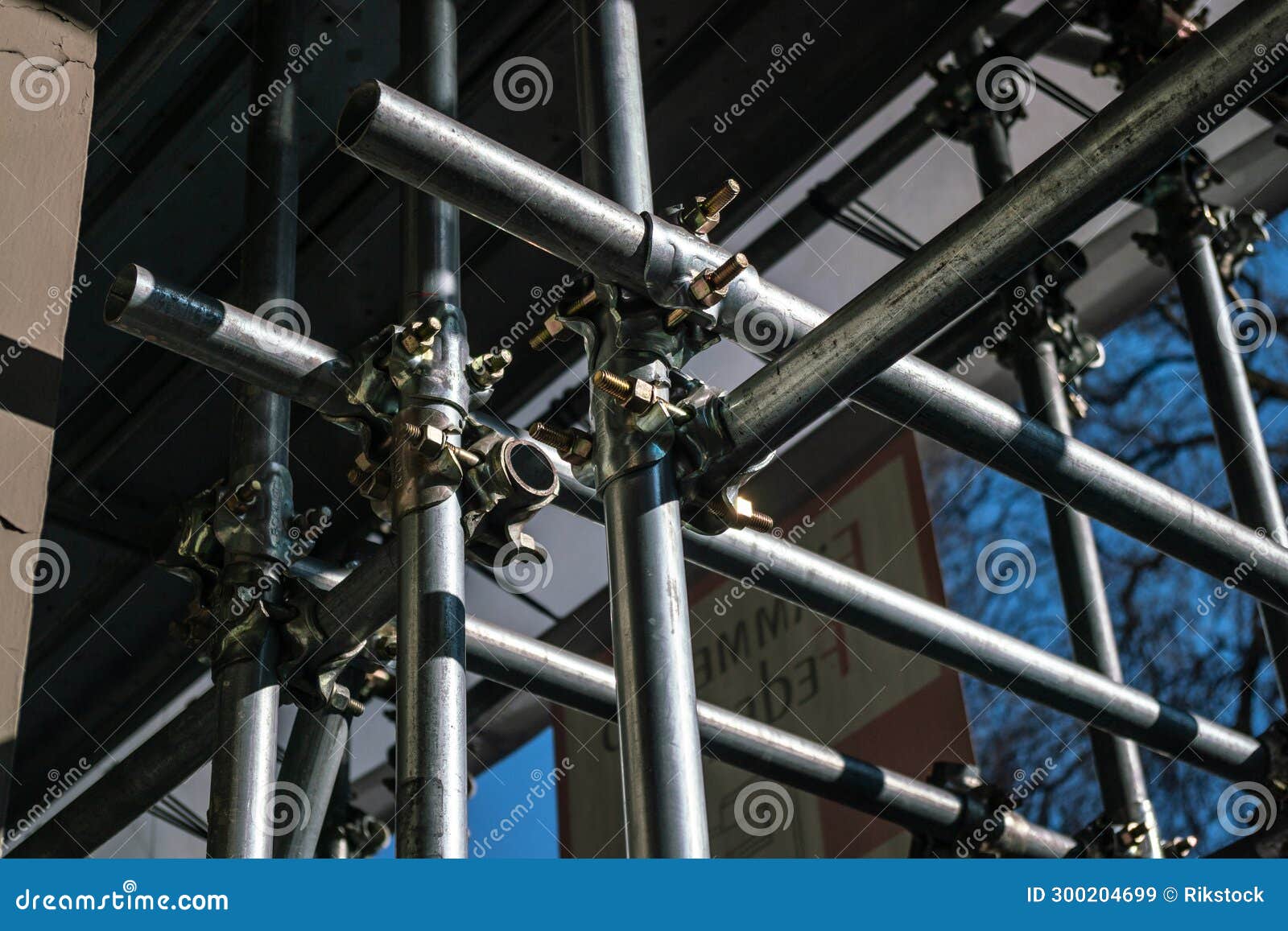 Scaffolding on a Construction Site, Detail of the Scaffolding ...