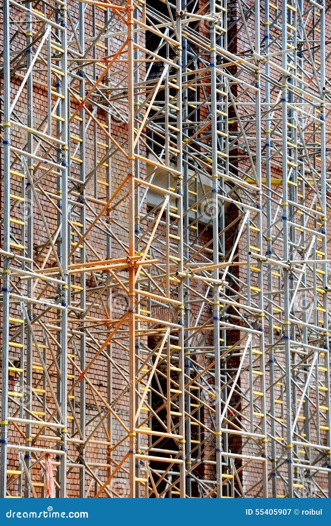 Scaffolding on Construction Site Stock Image - Image of workplace ...