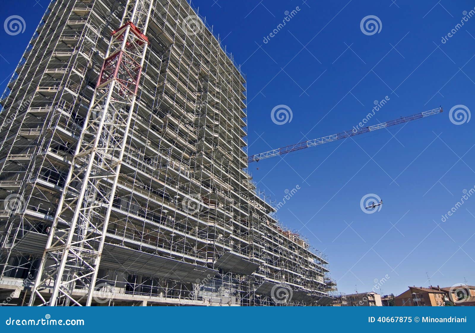 Scaffolding on a Construction Site Stock Image - Image of building ...