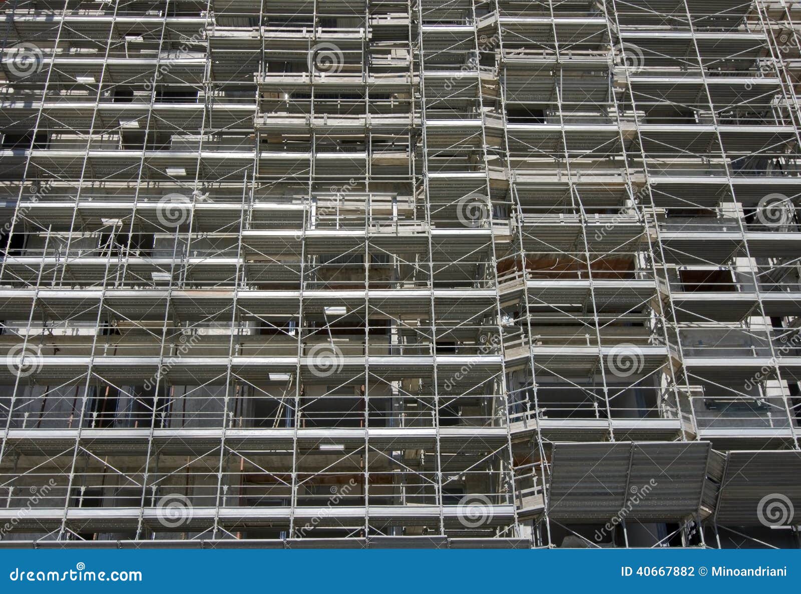 Scaffolding on a Construction Site Stock Photo - Image of build ...