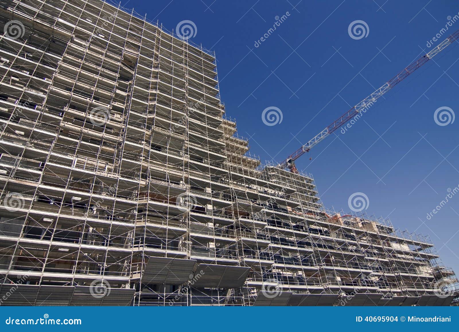 Scaffolding on a Construction Site Stock Photo - Image of engineering ...