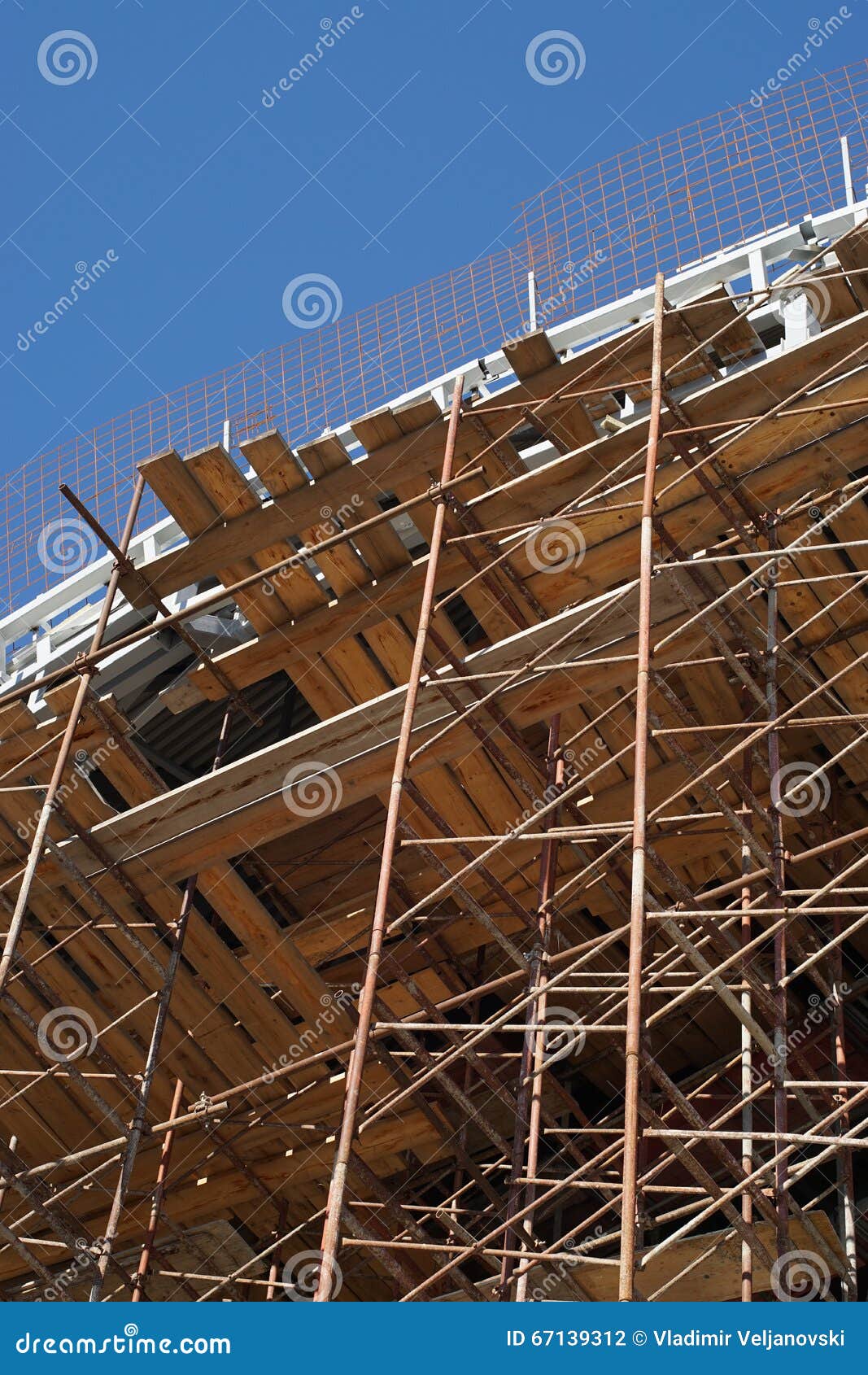 Scaffolding at Construction Site Stock Photo - Image of site, city ...