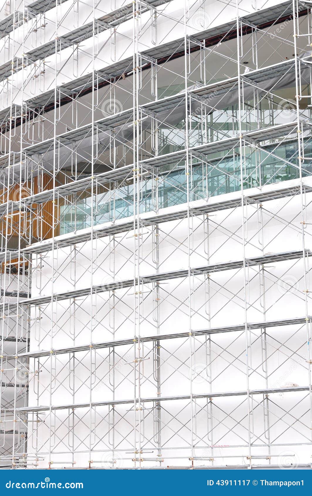 Scaffolding on a Construction Site Stock Image - Image of cement ...