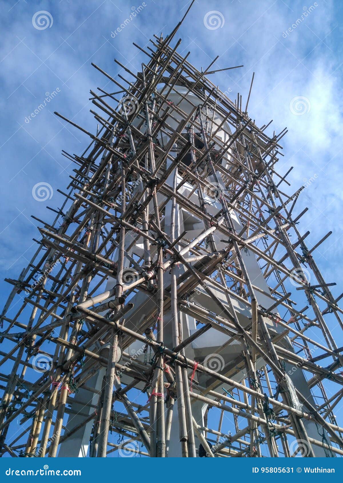 Scaffolding stock image. Image of construction, knot - 95805631