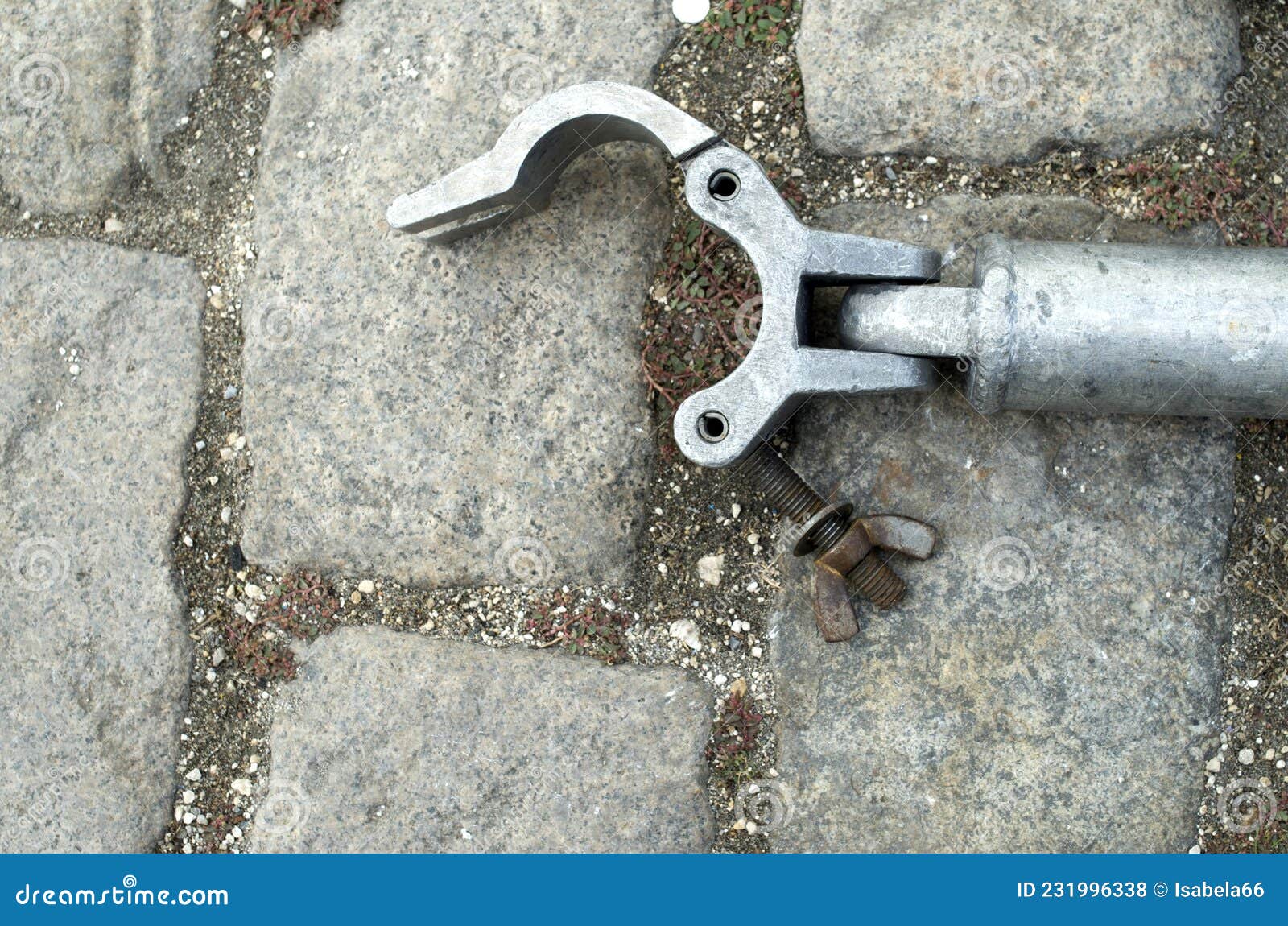 Scaffolding Coupler Clamp Connected with Pipe Stock Photo - Image of ...