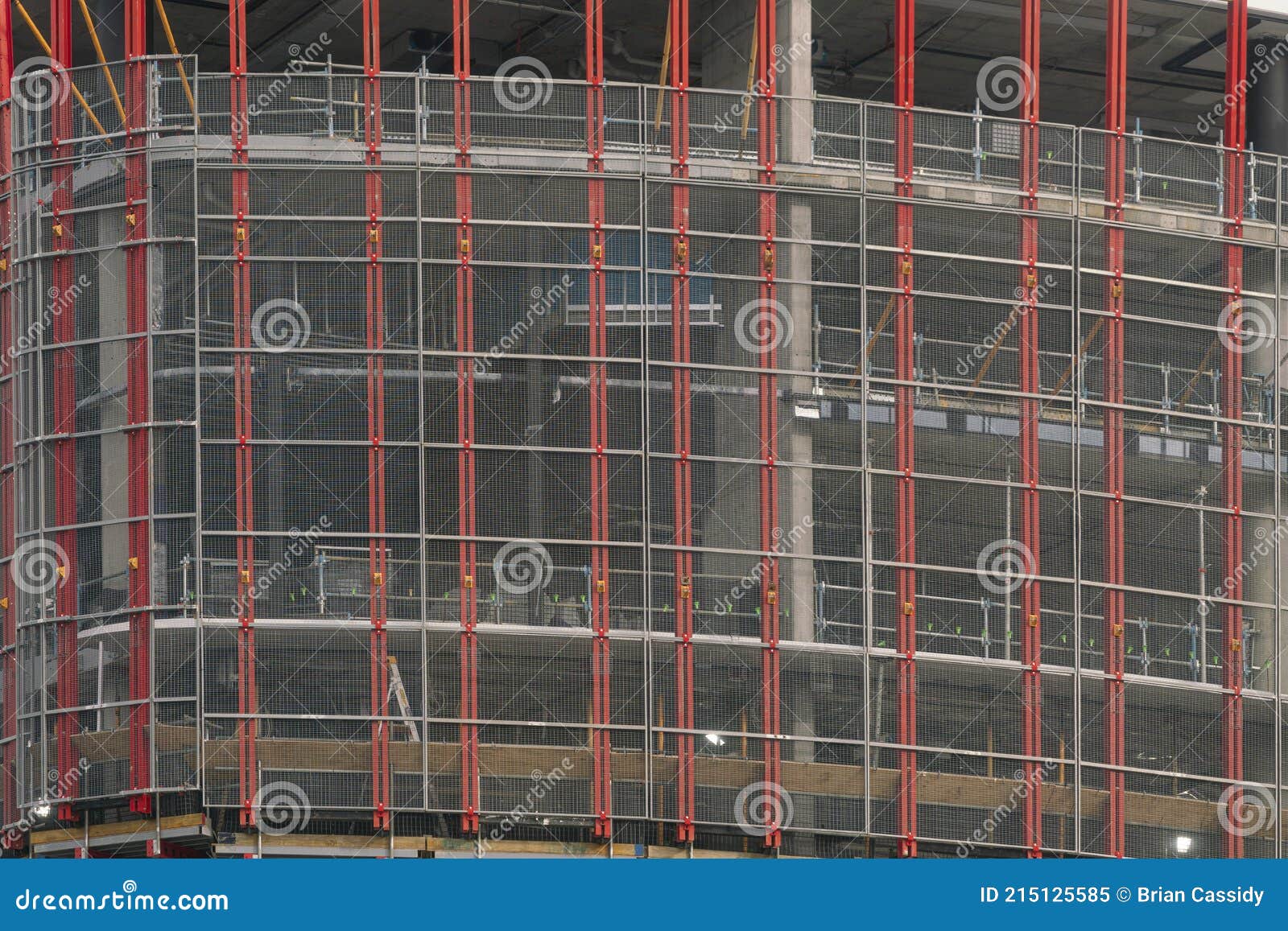 Safe Building Practices on a High Rise Stock Image - Image of pattern ...
