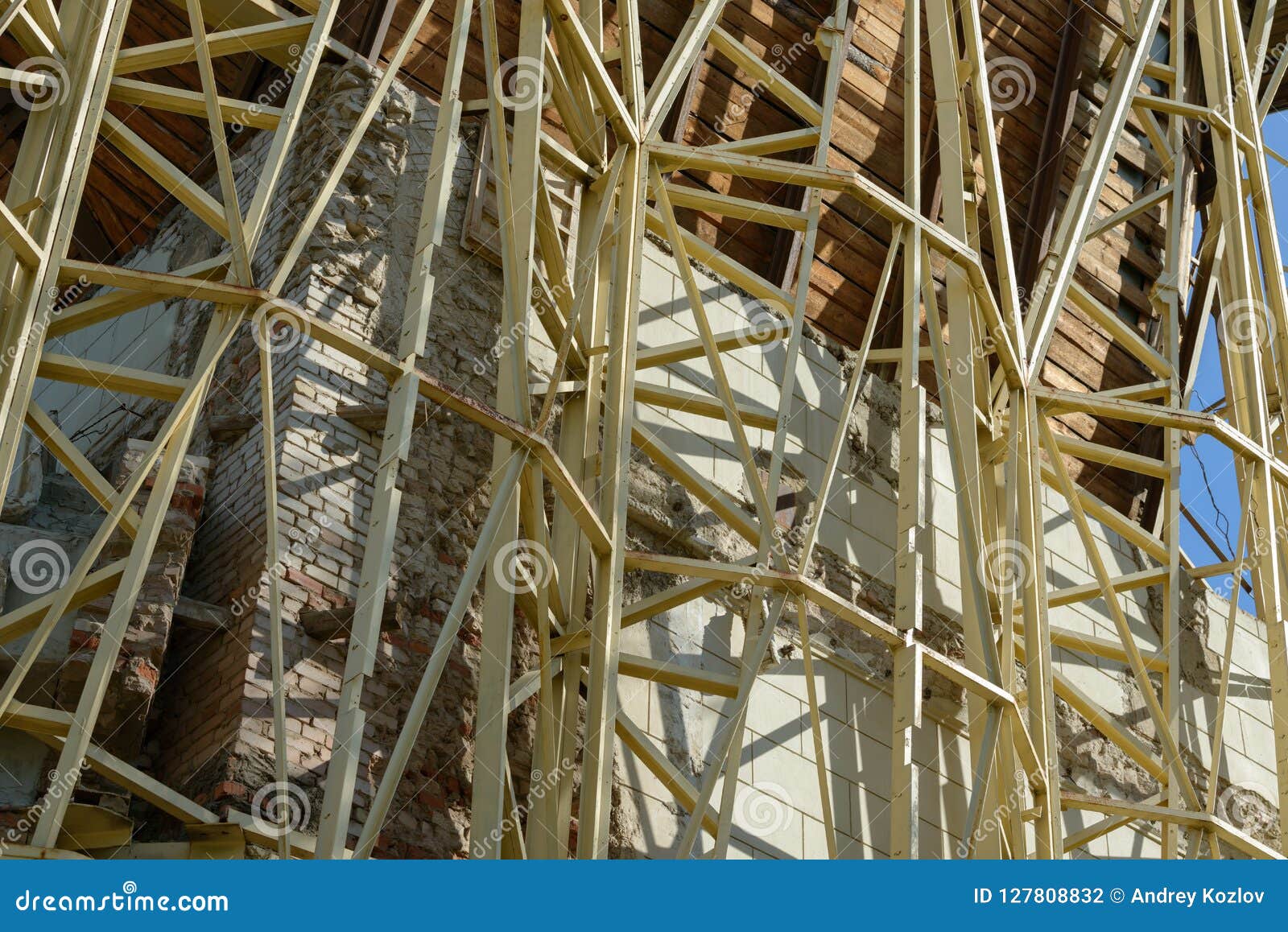 Scaffolding Elements Construction. Metal Scaffolding Tubes and Bars ...
