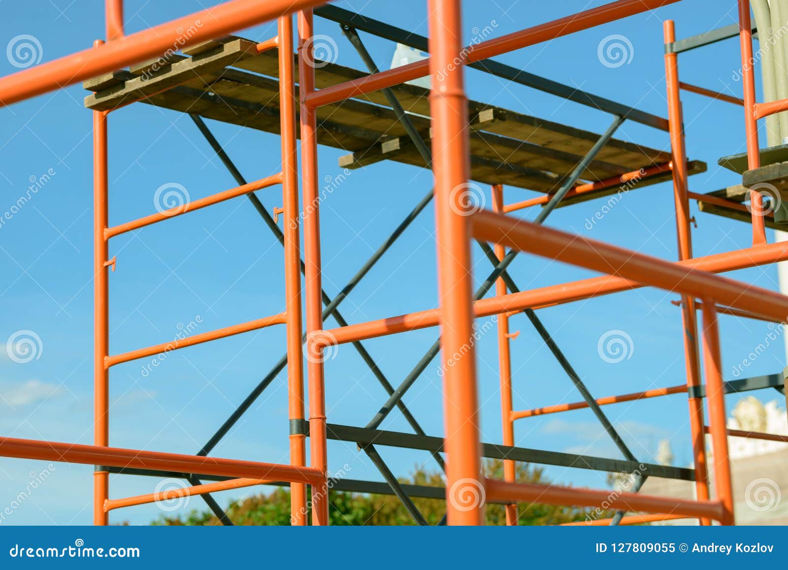 Scaffolding Elements Construction. Metal Scaffolding Tubes and Bars ...