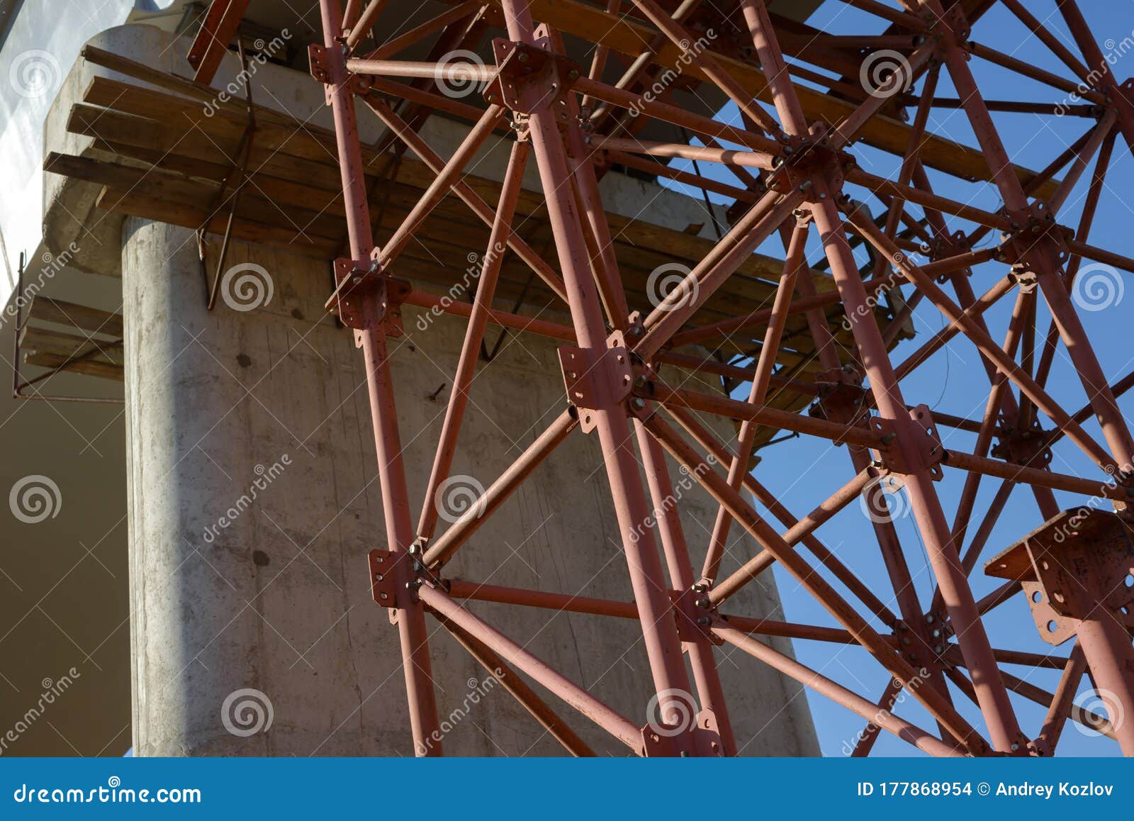 Scaffolding Elements Construction. Metal Scaffolding Tubes and Bars ...