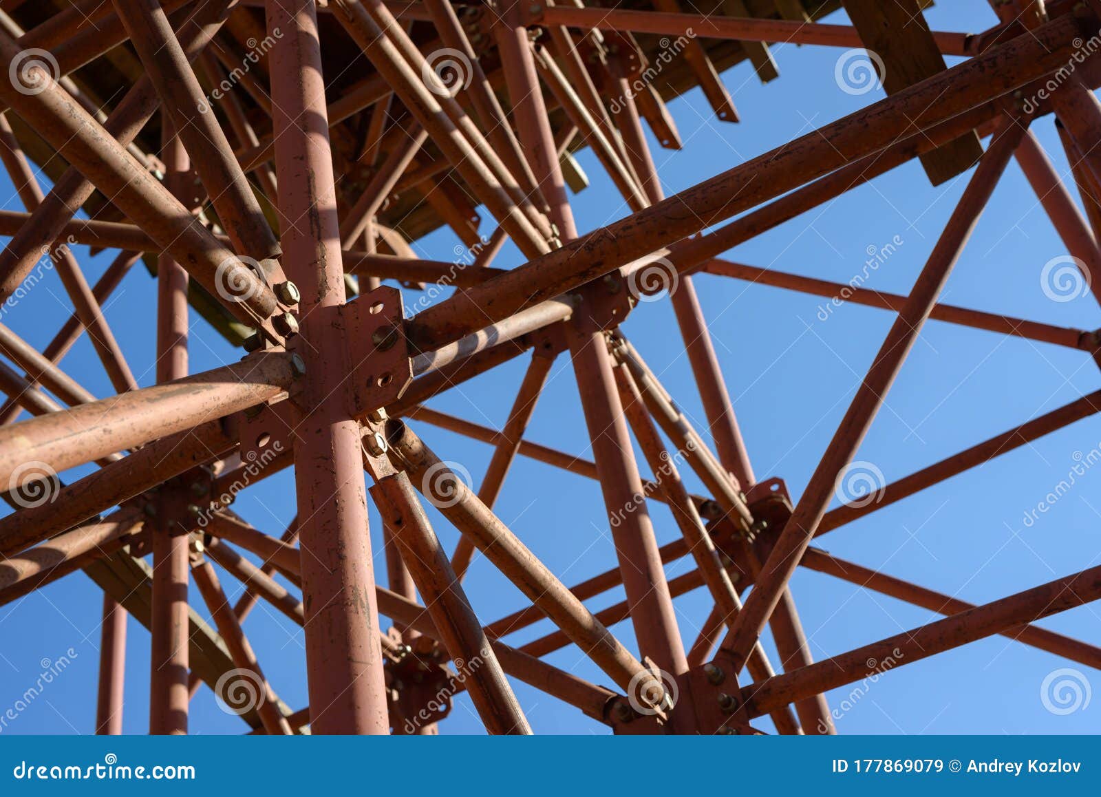 Scaffolding Elements Construction. Metal Scaffolding Tubes and Bars ...