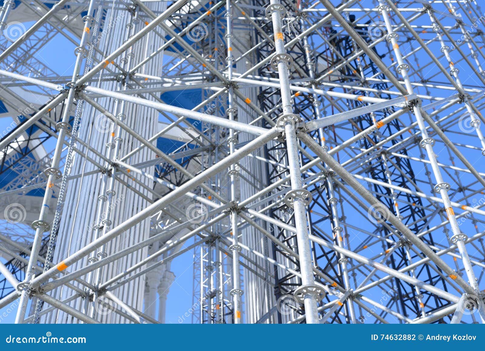 Scaffolding Elements Construction Work Place Stock Photo - Image of ...