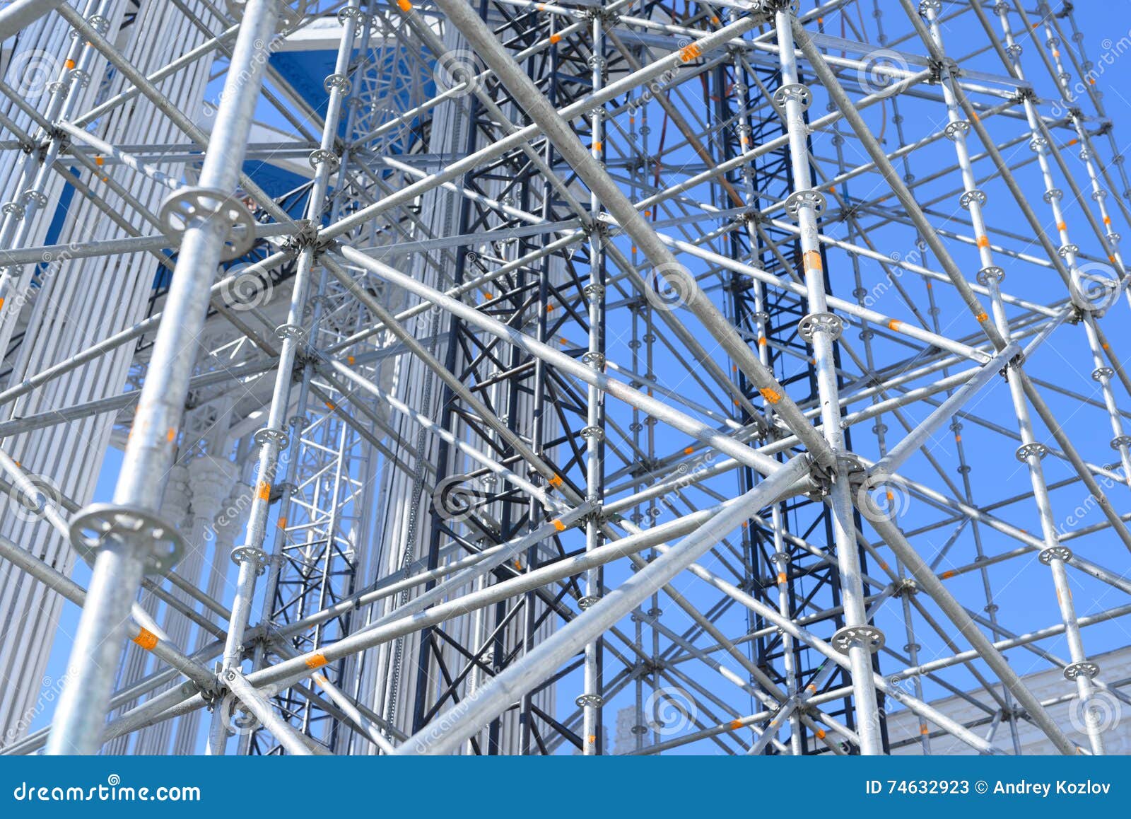 Scaffolding Elements Construction Work Place Stock Image - Image of ...