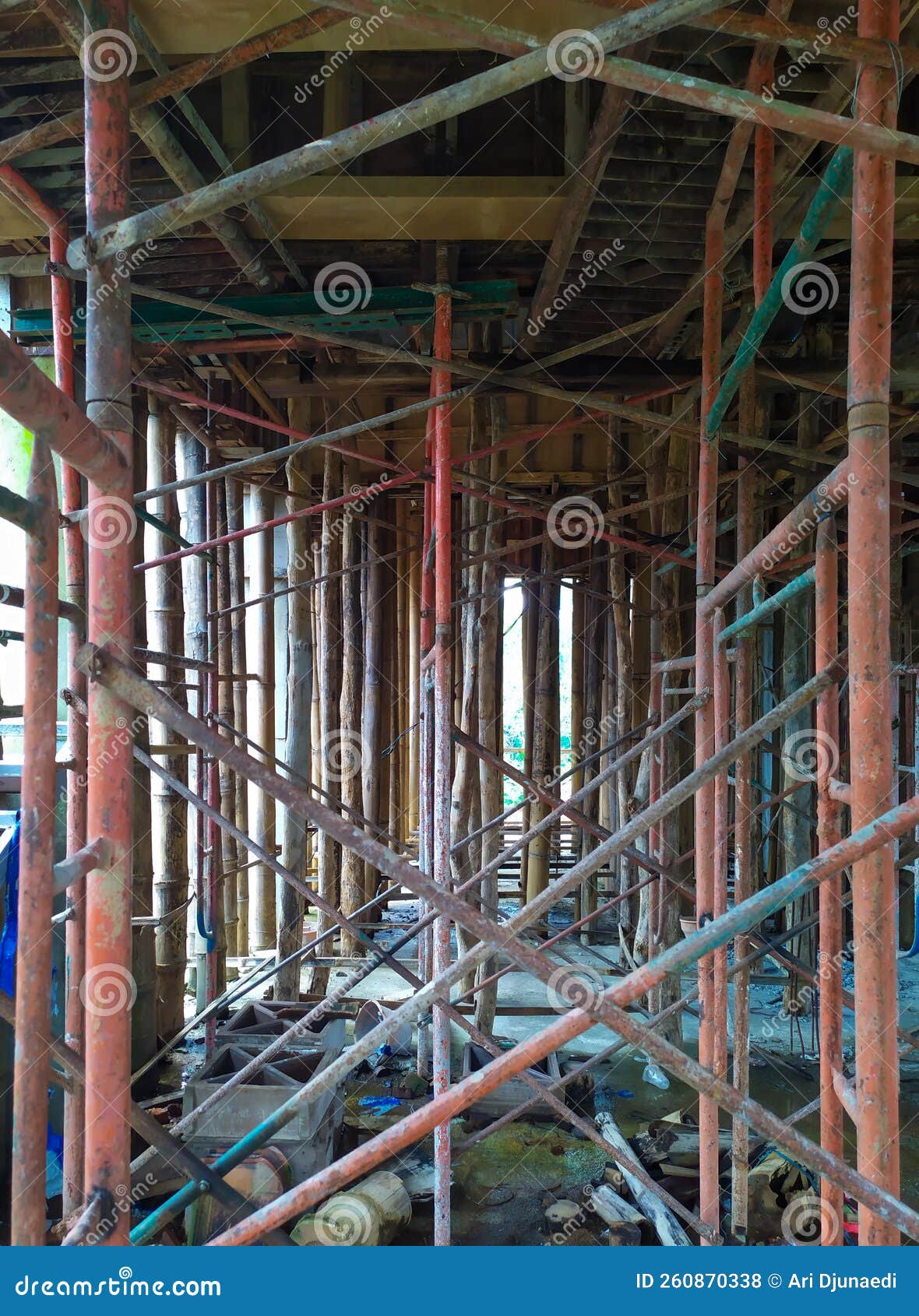 Scaffolding and Formwork at Building Project Stock Photo - Image of ...
