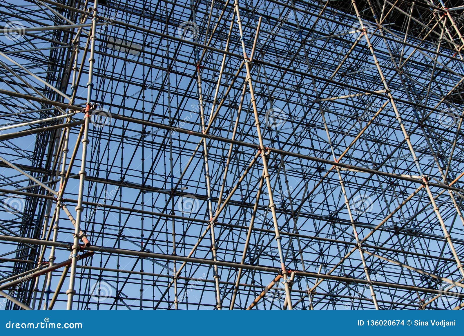 Scaffolding Metal Tubes Structure Pattern Stock Photo - Image of ...