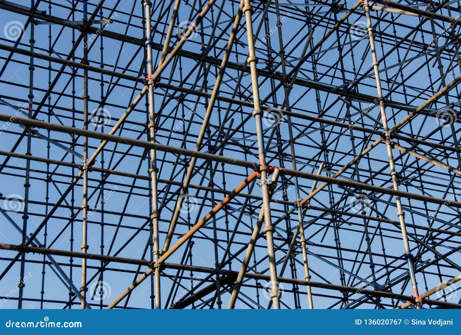 Scaffolding Metal Tubes Structure Pattern Stock Image - Image of ...