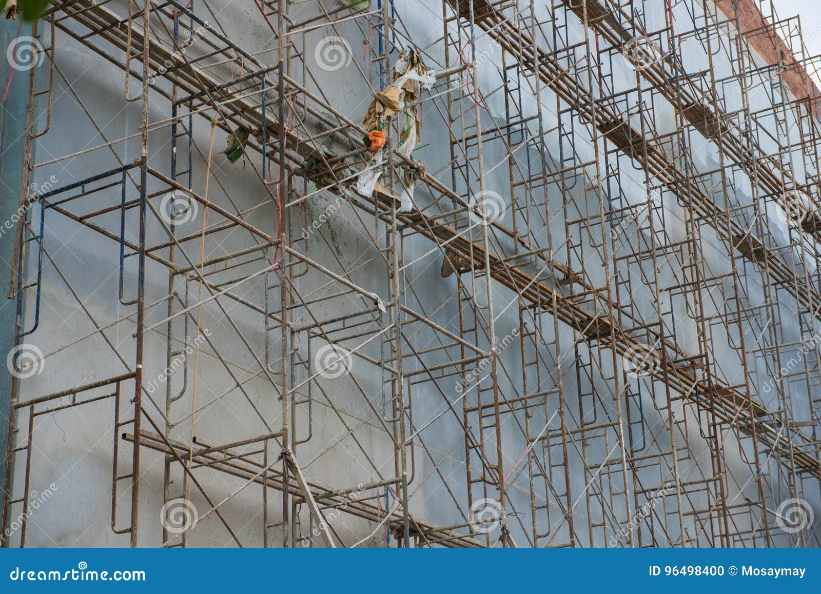 Scaffolding in Front the Building during the Construction Stock Photo ...