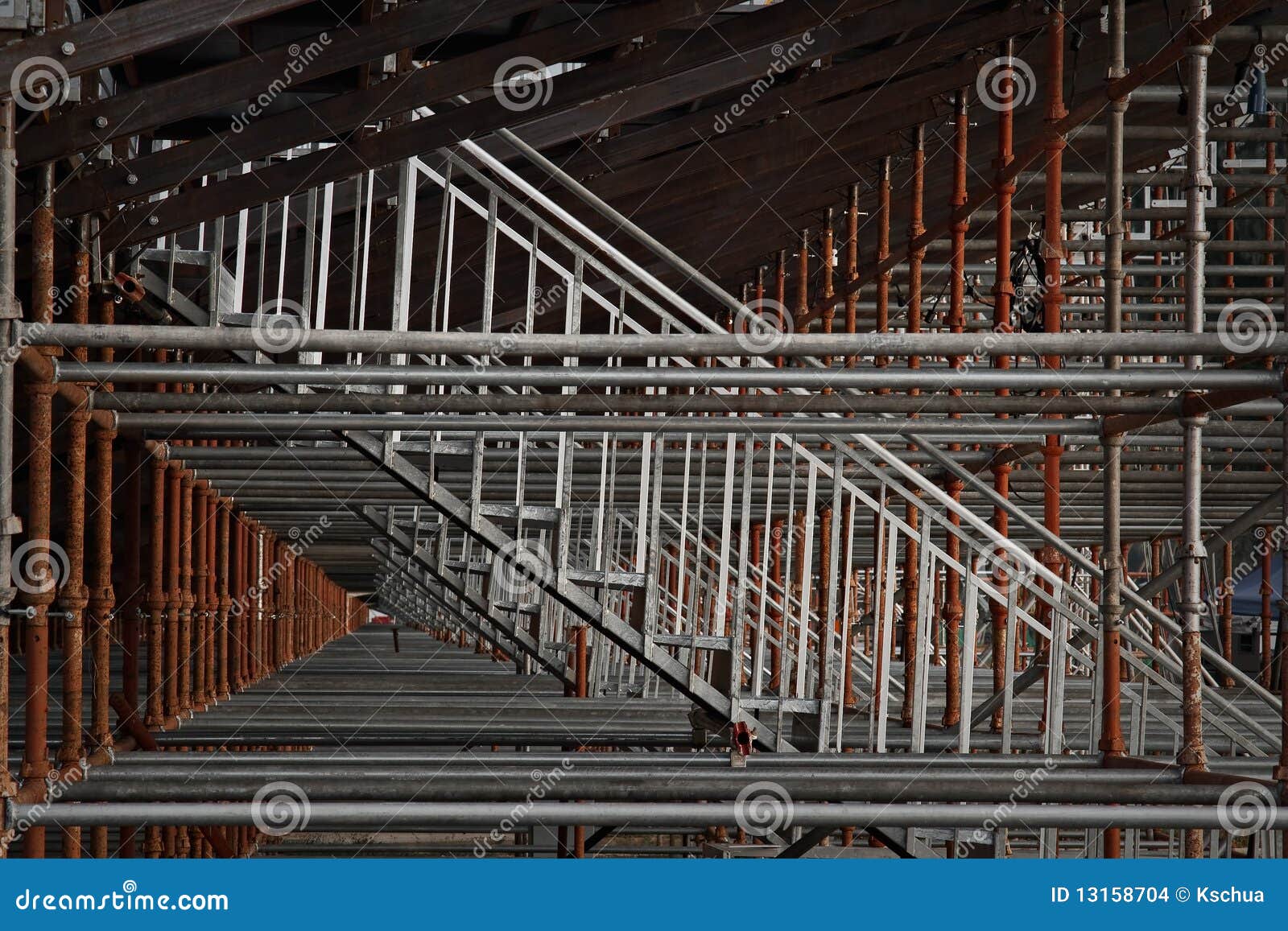 Scaffolding for granstand stock photo. Image of security - 13158704
