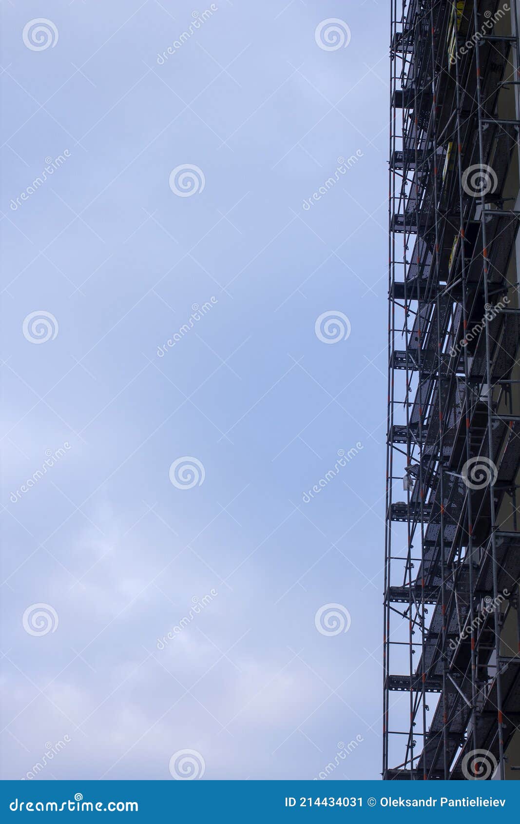 Scaffolding on a High-rise Building Stock Image - Image of business ...