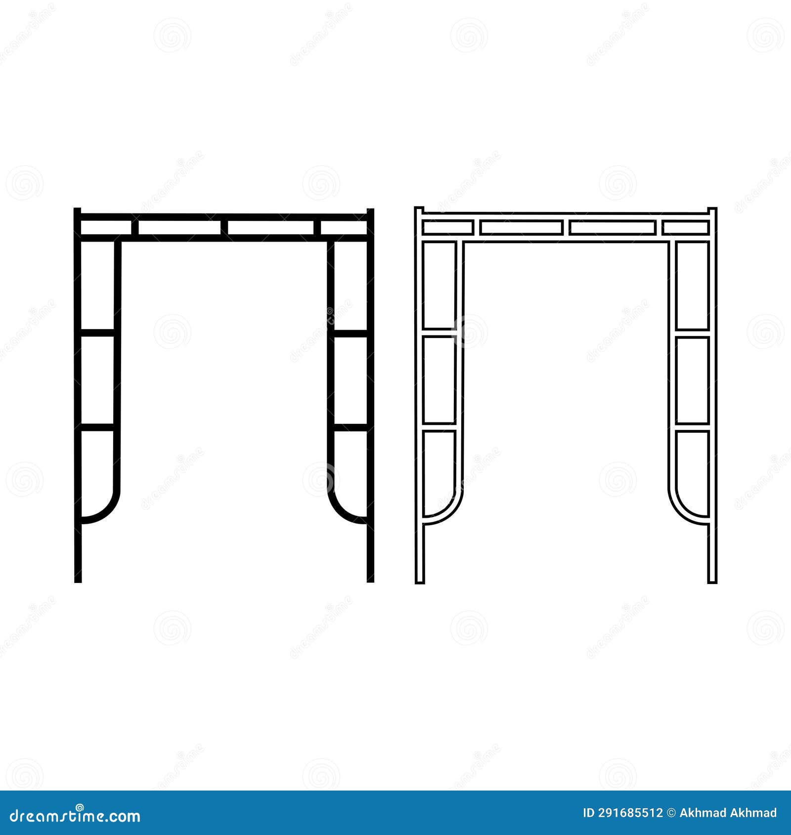 Scaffolding Icon Vector Isolated On White Background, Scaffolding Sign ...