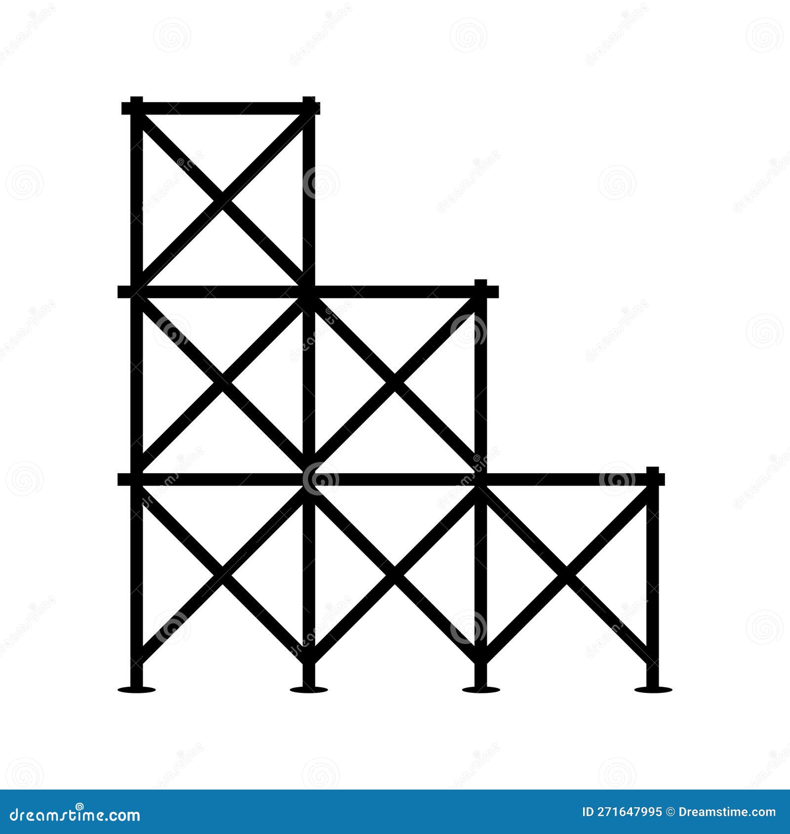 Scaffolding icon stock vector. Illustration of industrial - 271647995