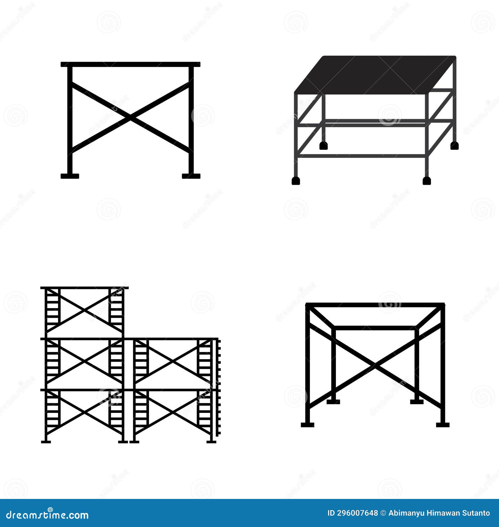 Scaffolding Icon Cartoon Vector | CartoonDealer.com #271556081