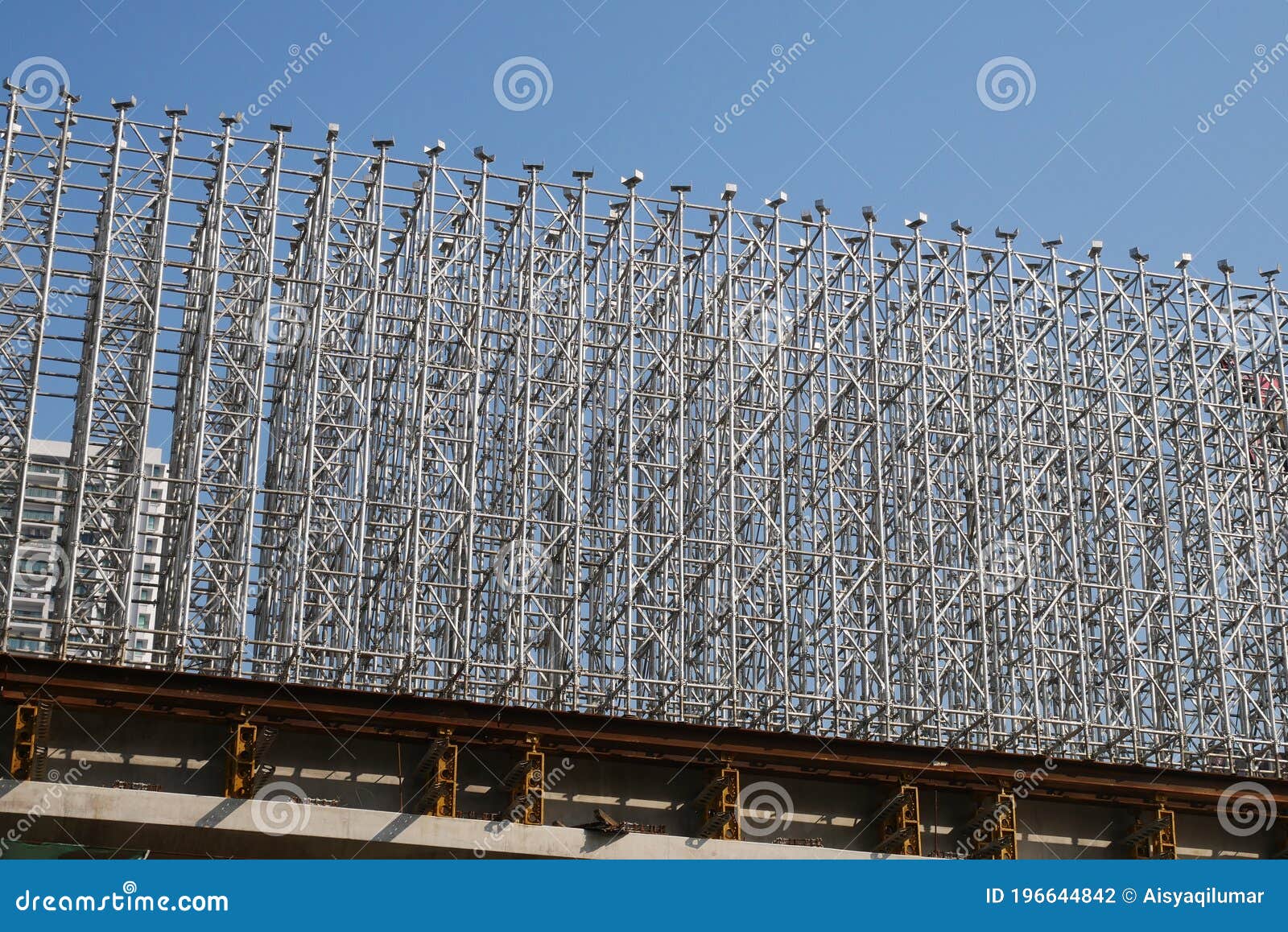 Scaffolding is Installed on the Construction Site As Temporary Support ...