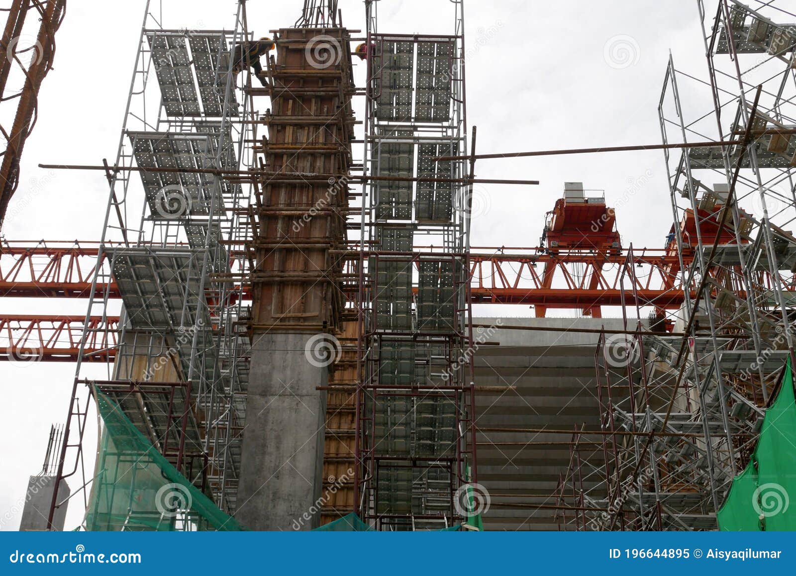 Scaffolding is Installed on the Construction Site As Temporary Support ...