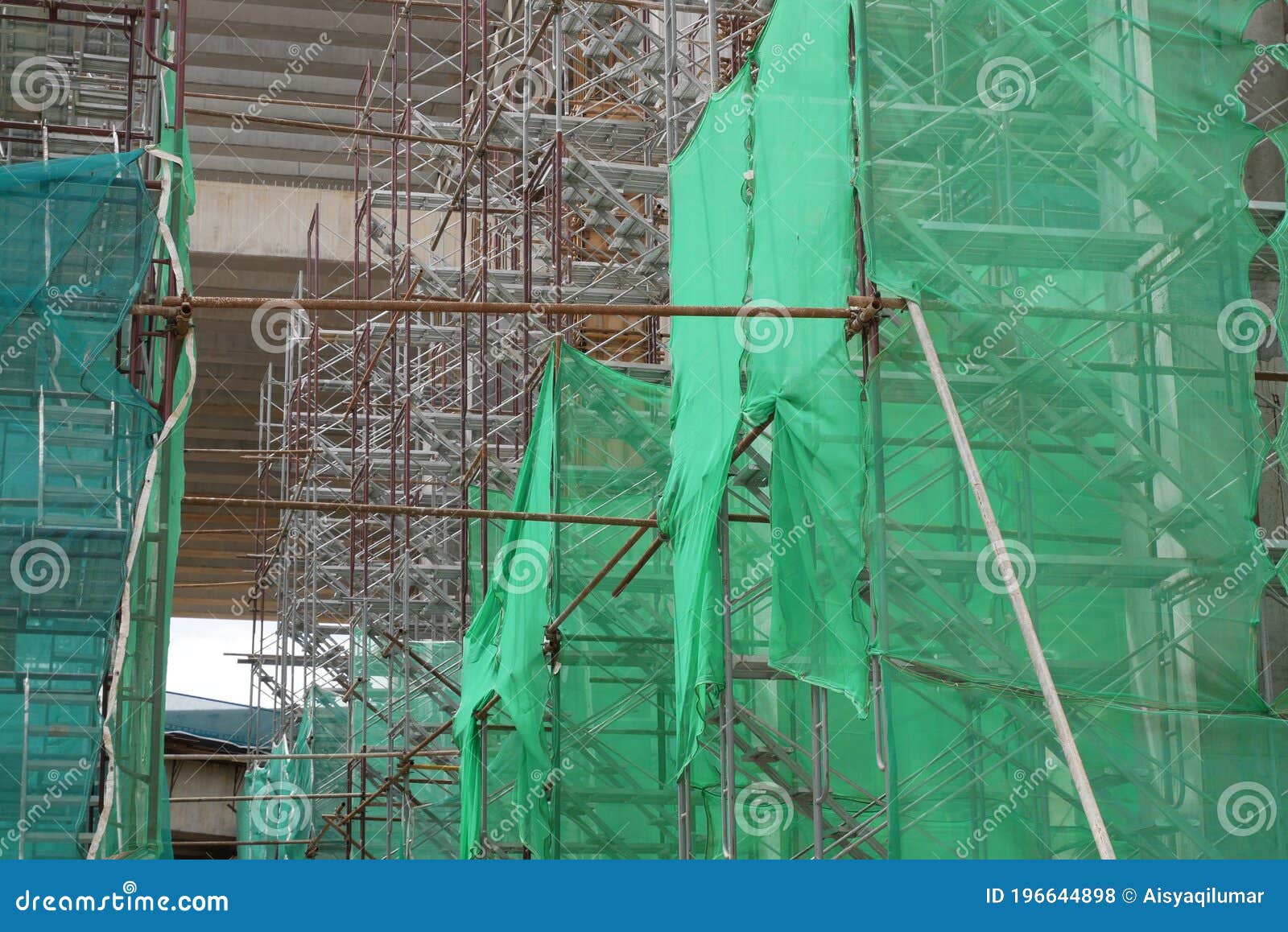Scaffolding is Installed on the Construction Site As Temporary Support ...