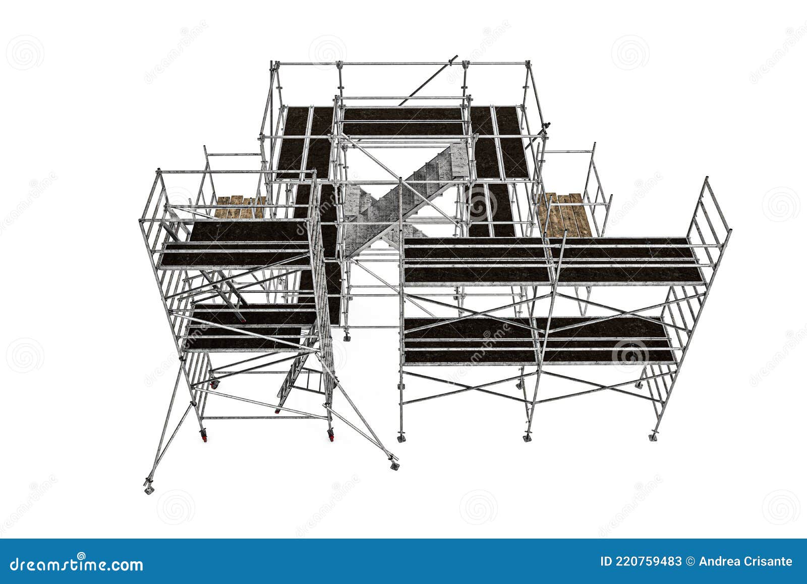 Scaffolding Isolated On White Background Royalty-Free Cartoon ...